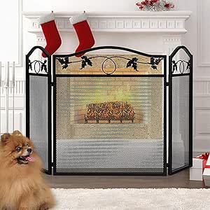 Amazon.com: Fire Place Screen, Free Standing Ty Proof Fire Place Fence ...