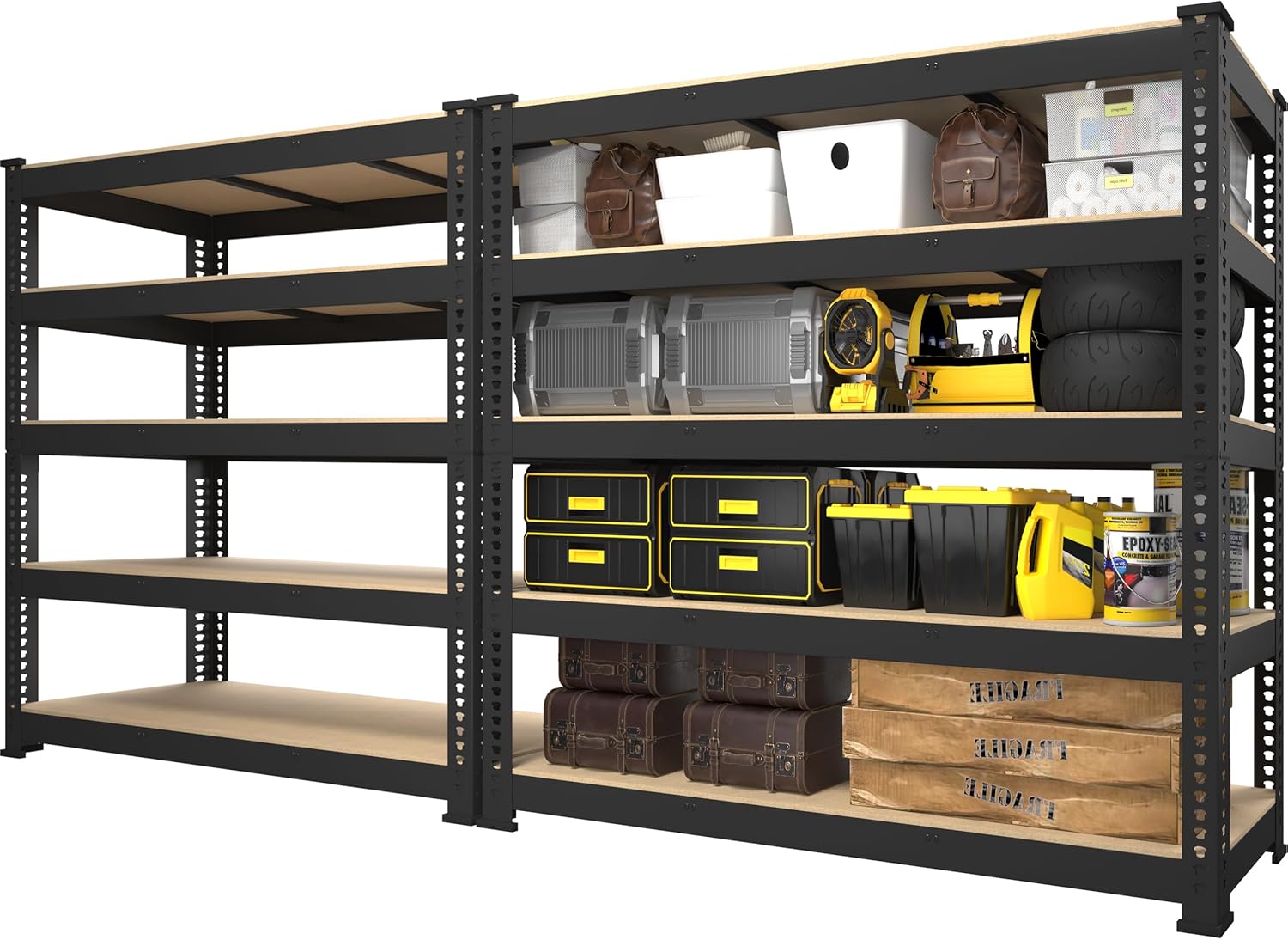 Amazon.com: PrimeZone 48" W x 18" D x 72" H Garage Shelving Heavy Duty ...