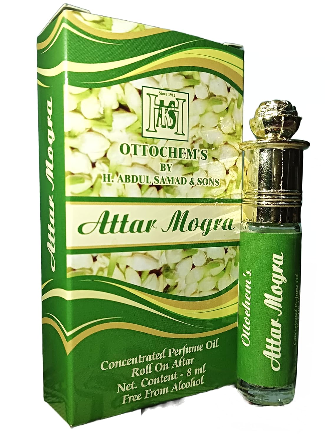Attar Mogra | Roll on | Alcohol-Free Perfume | Long Lasting | Natural Fragrance | 8ml | Vegan ...