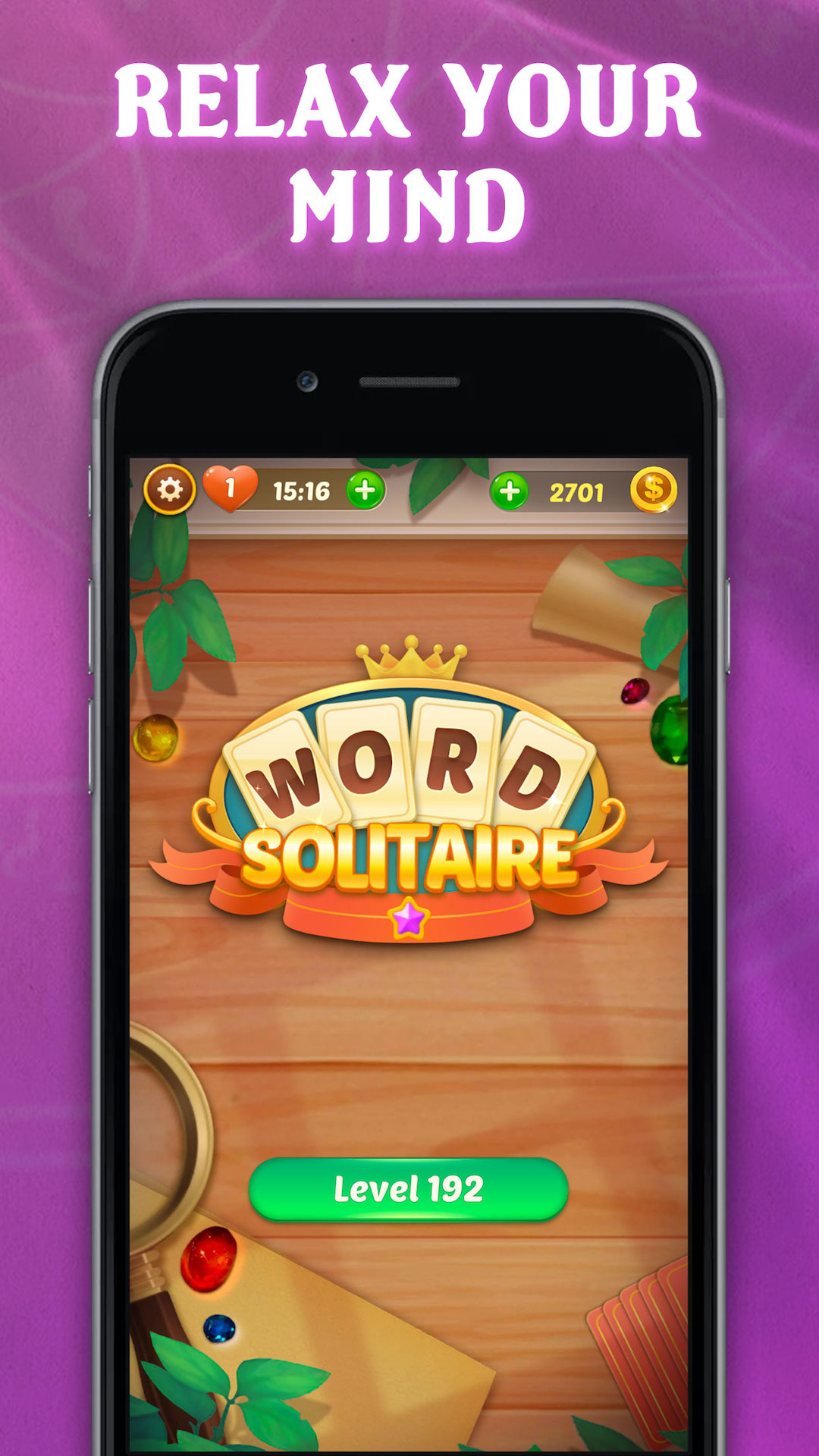 Word Card Solitaire - Brain training cross connect search word puzzle ...