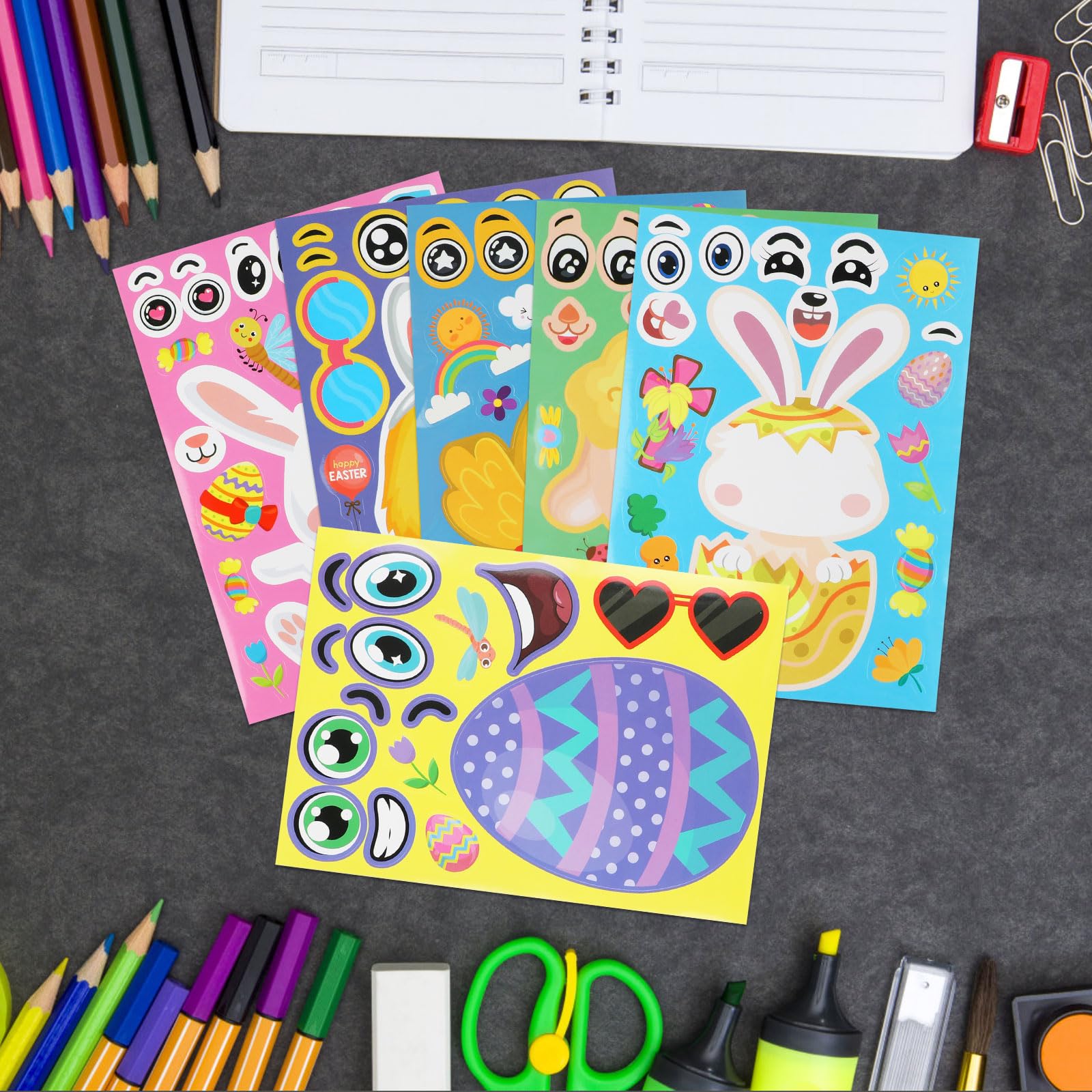 Snapklik.com : CCINEE 24 Sheets Easter Crafts Stickers For Kids