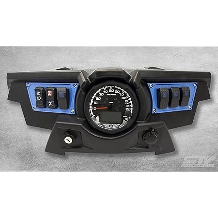 Amazon.com: STVMotorsports Custom Aluminum Blue Dash Panel for Polaris ...