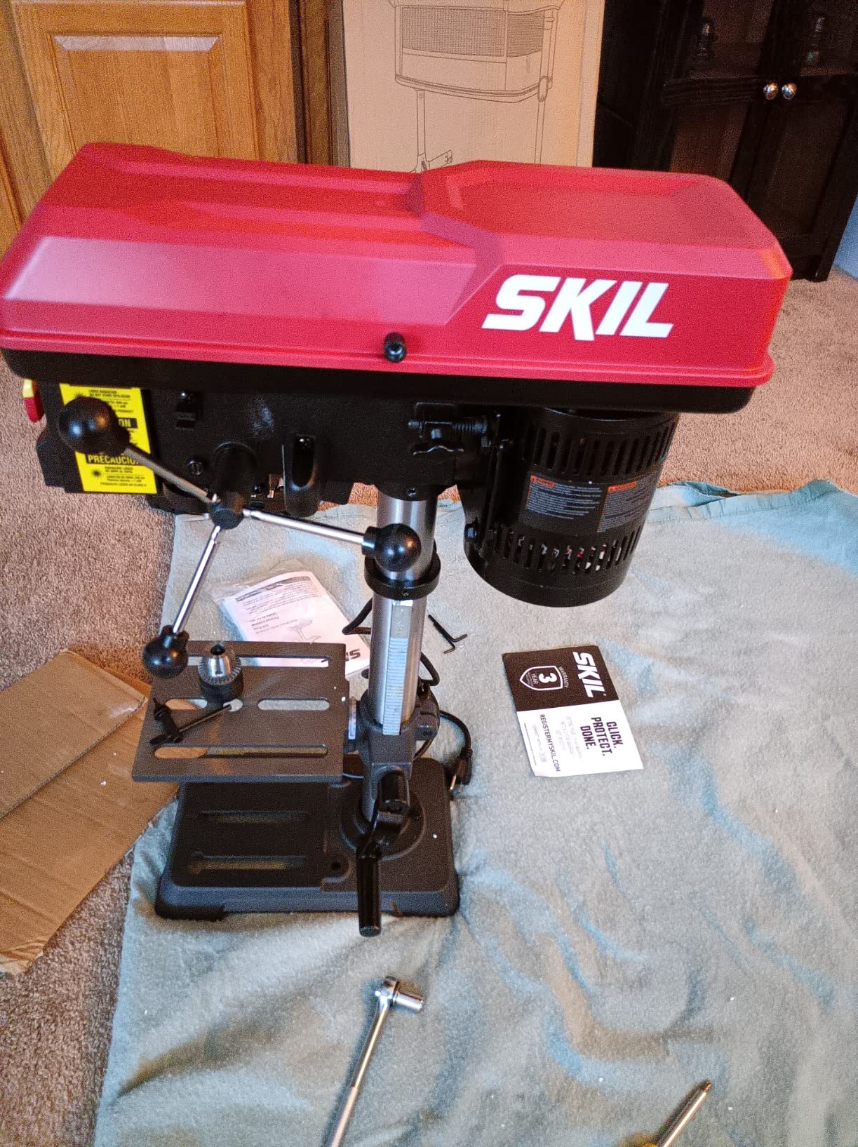 $33/mo - Finance SKIL 6.2 Amp 10 In. 5-Speed Benchtop Drill Press with Laser Alignment & Work ...