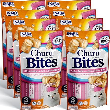 Amazon.com : INABA Churu Bites for Cats, Grain-Free, Soft/Chewy Baked ...