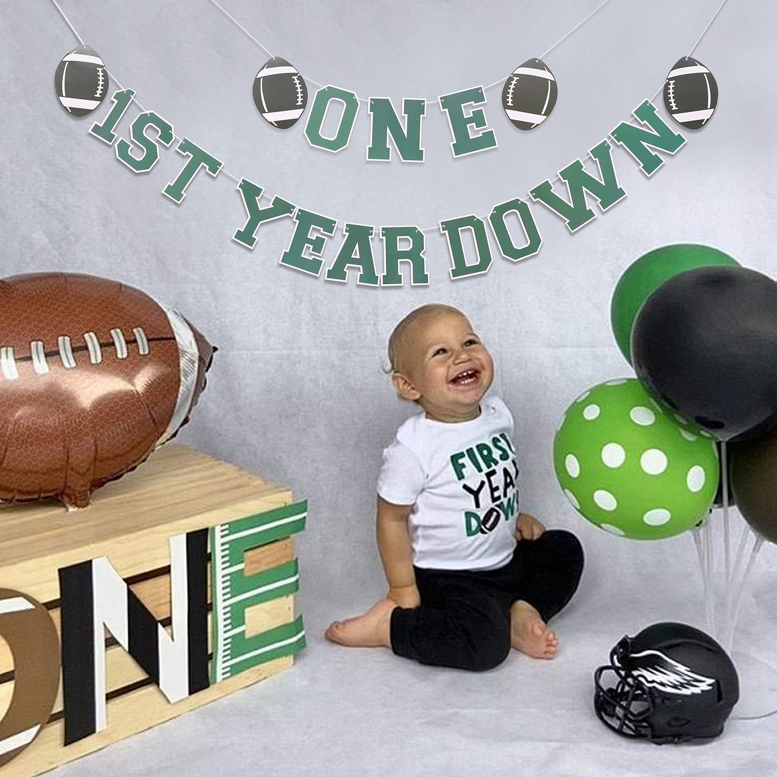 Snapklik.com : Football 1st Year Down Banner - First Birthday Party ...