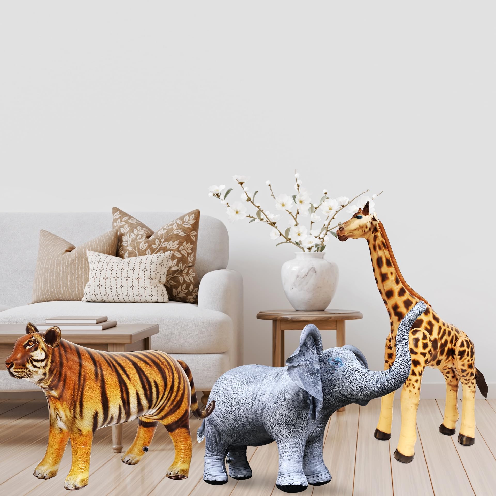 Snapklik.com : Jet Creations Giraffe Elephant Tiger Air Stuffed Animal