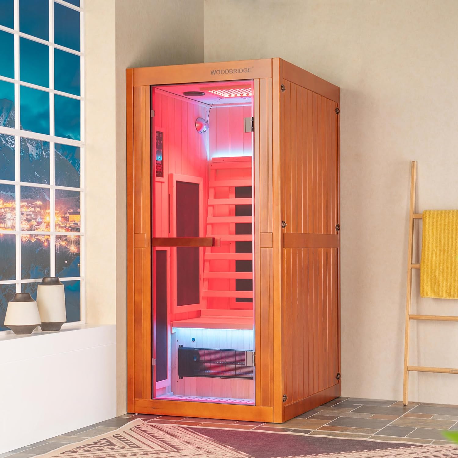 Amazon.com : Woodbridge Infrared Home Sauna Room 1 Person Hemlock ...