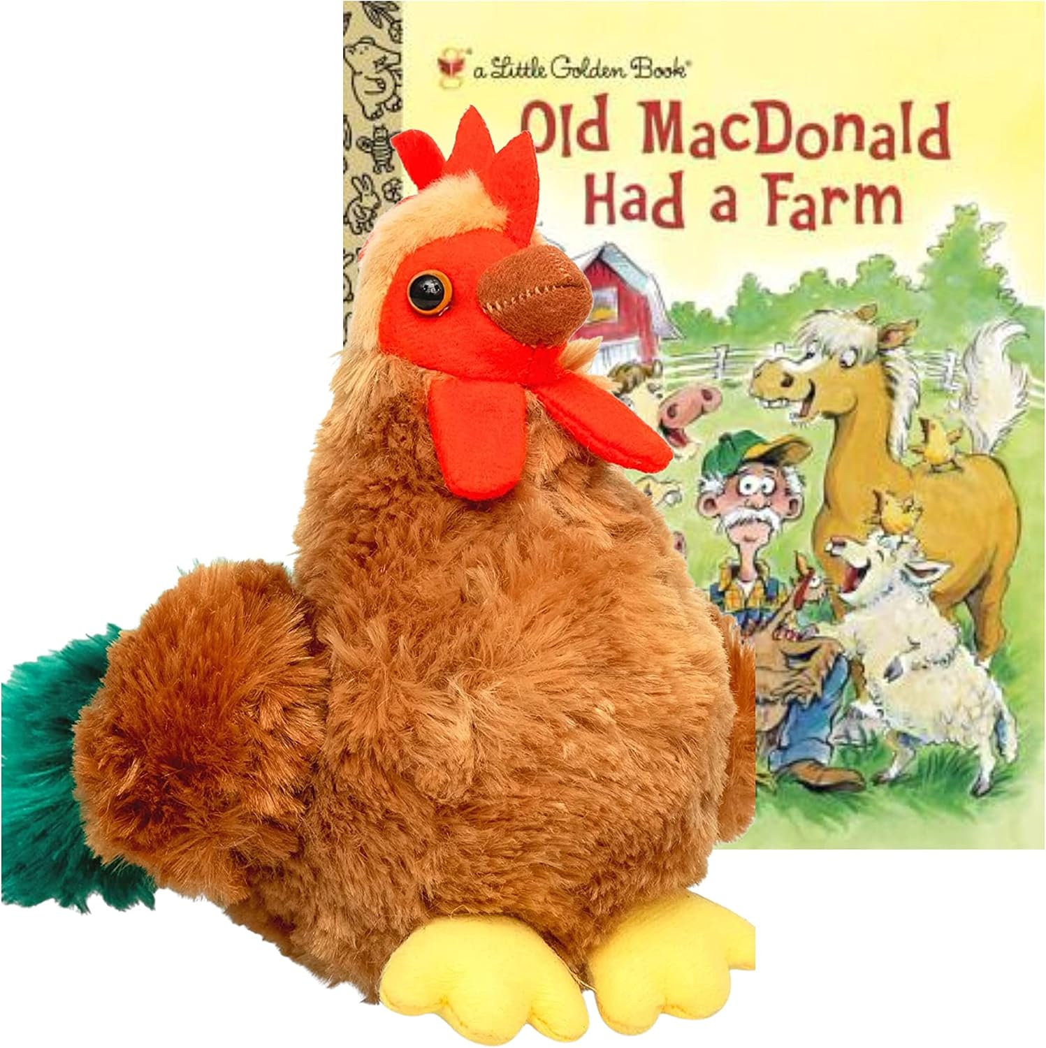 Amazon.com: Rooty Rooster and Old Macdonald Gift Set Plush Stuffed ...