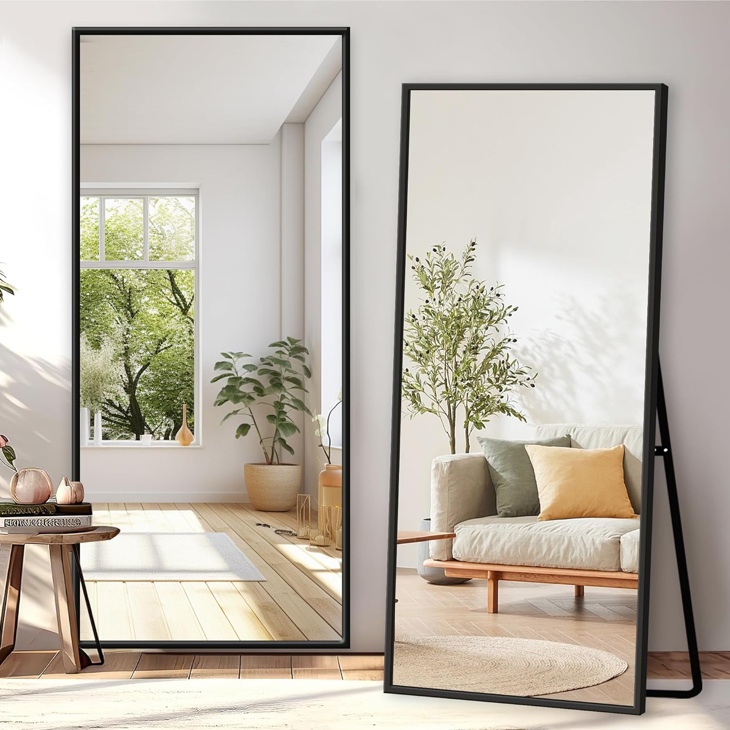 Amazon.com: GlasFlength Full Body Mirror with Stand, 71" x 32" Full ...