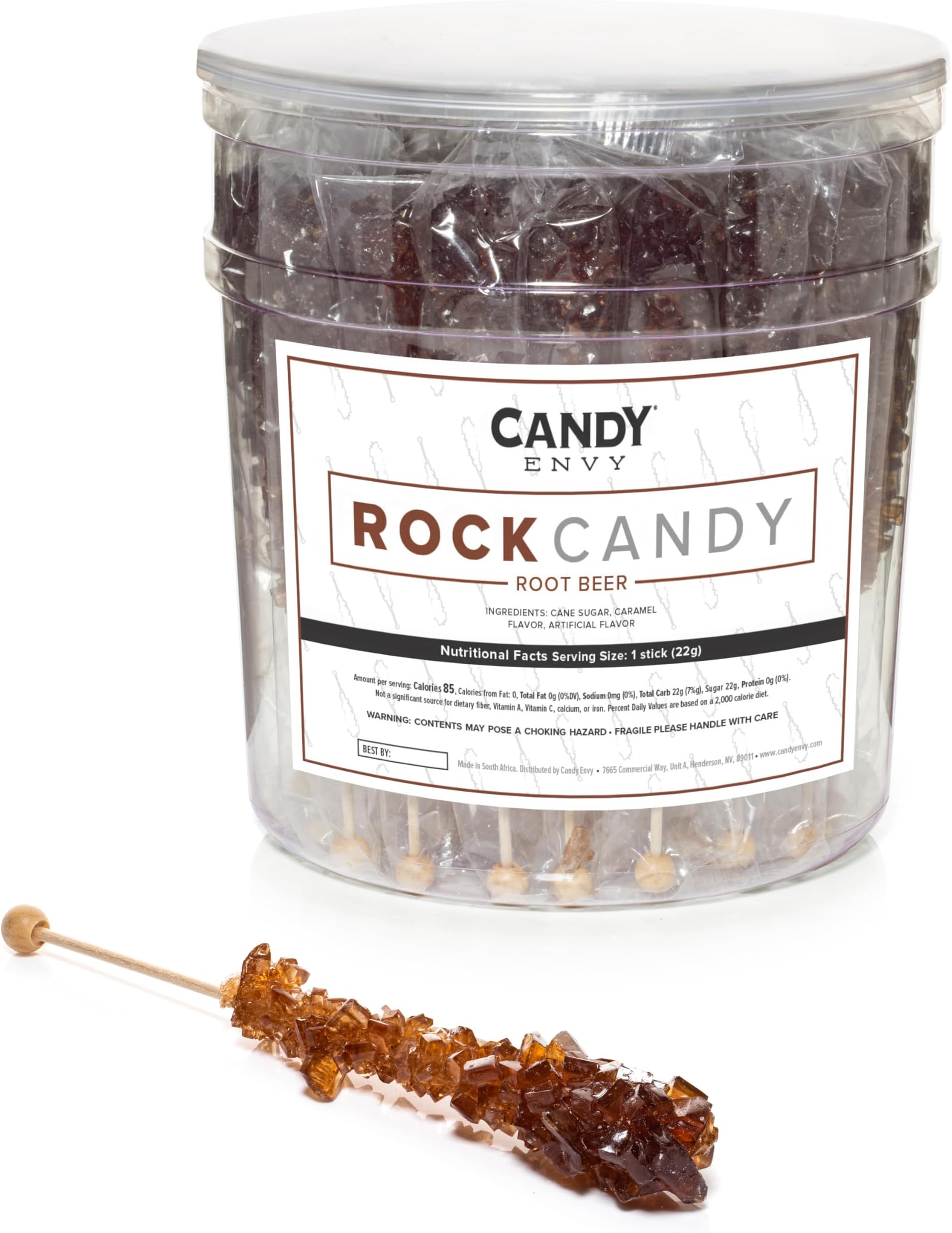 Amazon.com: Candy Envy - Amber Cafe Rock Candy Sugar Sticks - 36 ...