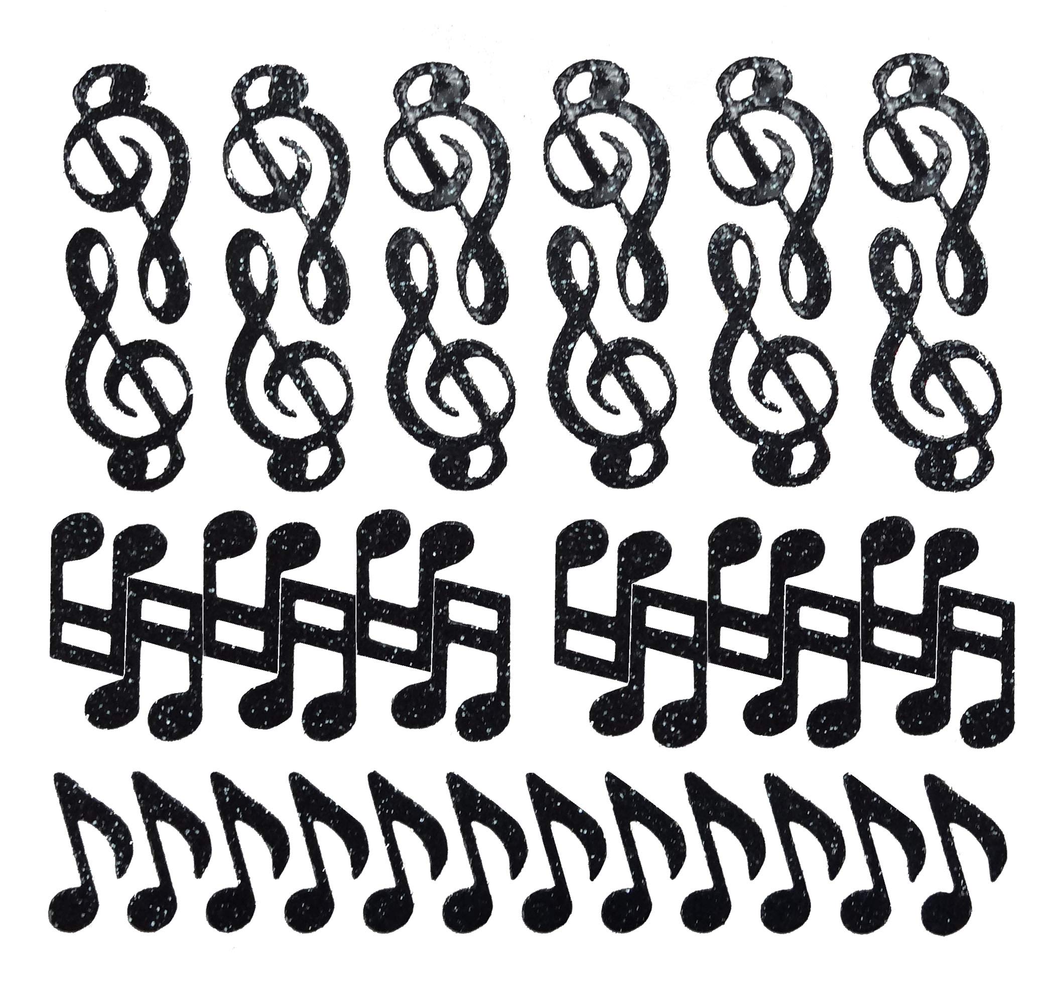 Amazon.com: Music Note Glitter Stickers (Black) : Arts, Crafts & Sewing
