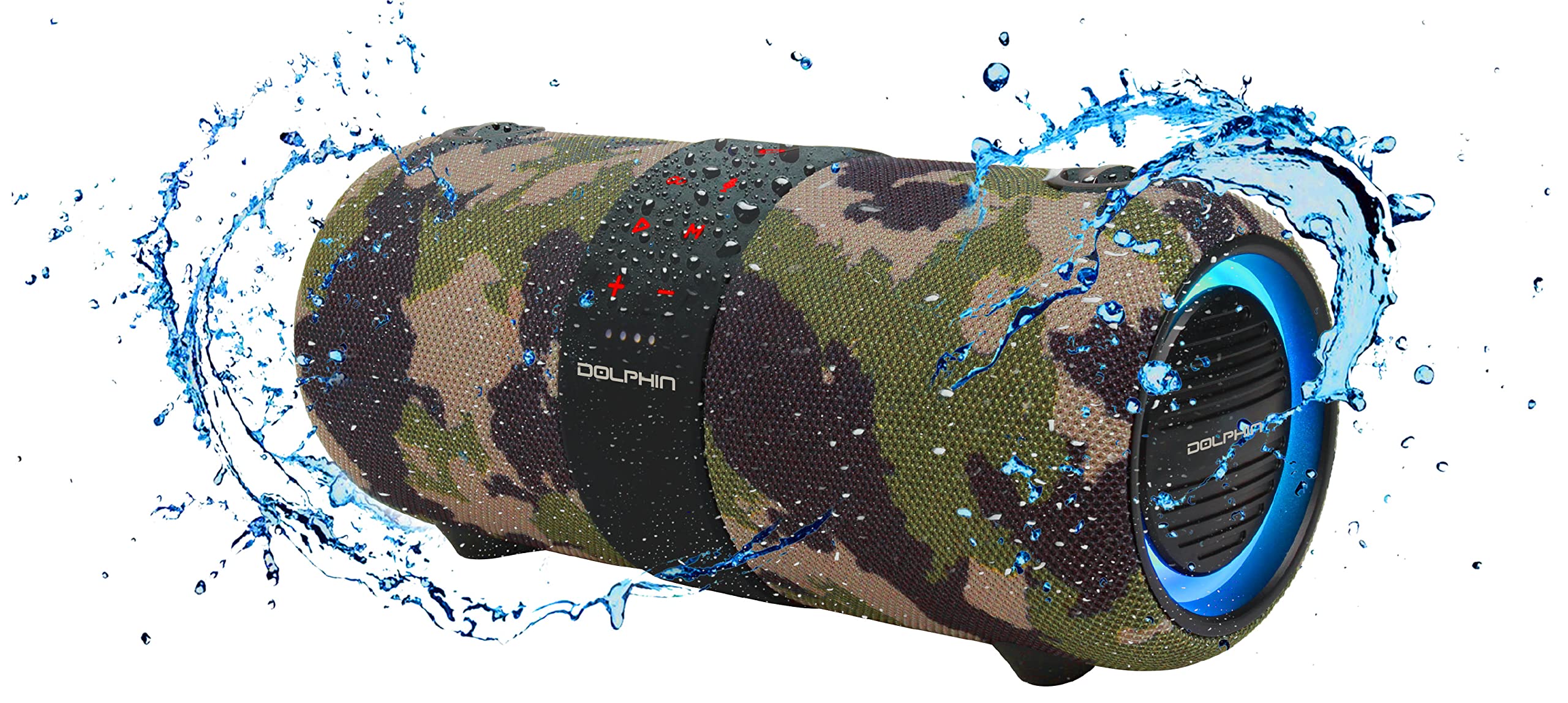Snapklik.com : Dolphin LX-60 Camo Bluetooth Speaker Boombox - Waterproof