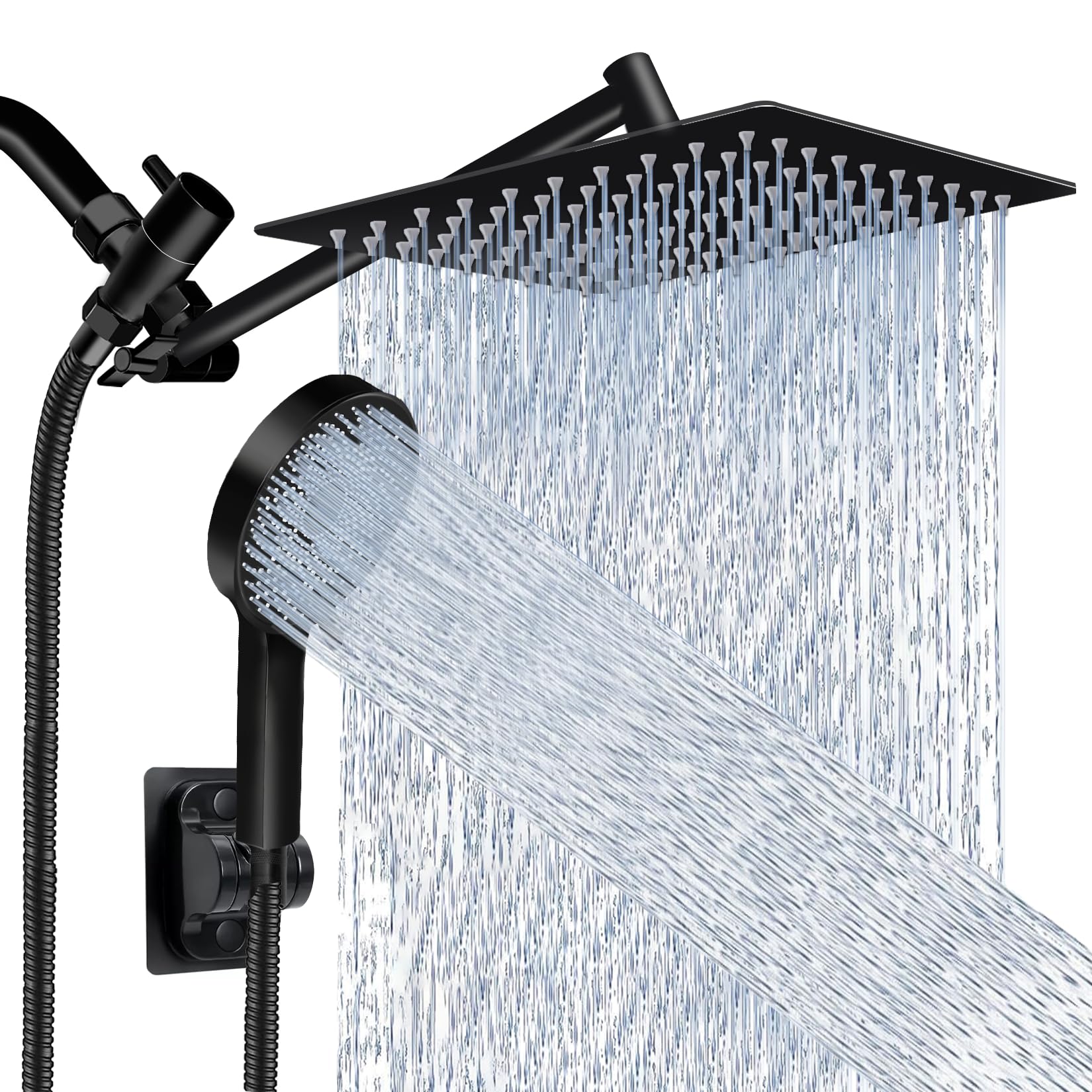 Shower Head,10 Inch Rain Shower Head with Handheld Spray Combo,3 ...