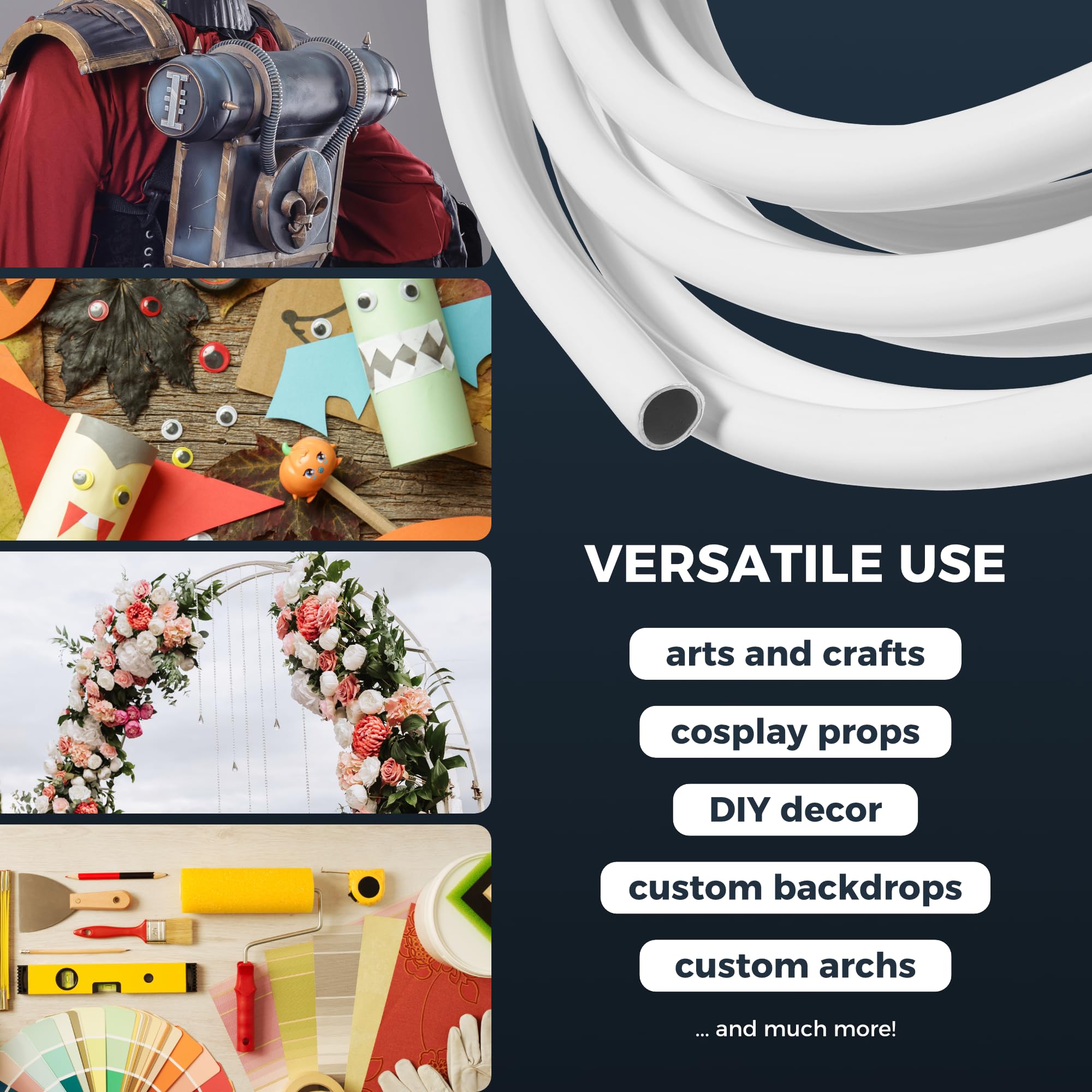 Flexible Pvc Tube For Unique Party Styling Gold 5m Price Flexible PVC ...