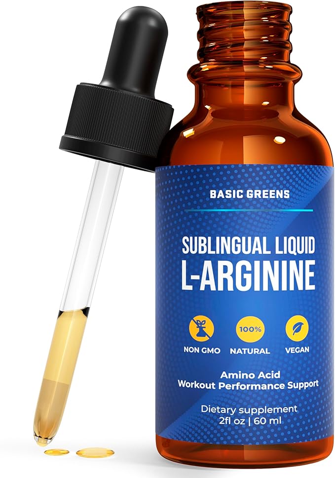 Amazon.com: BASIC GREENS L Arginine Liquid - L-Arginine Supplement for ...