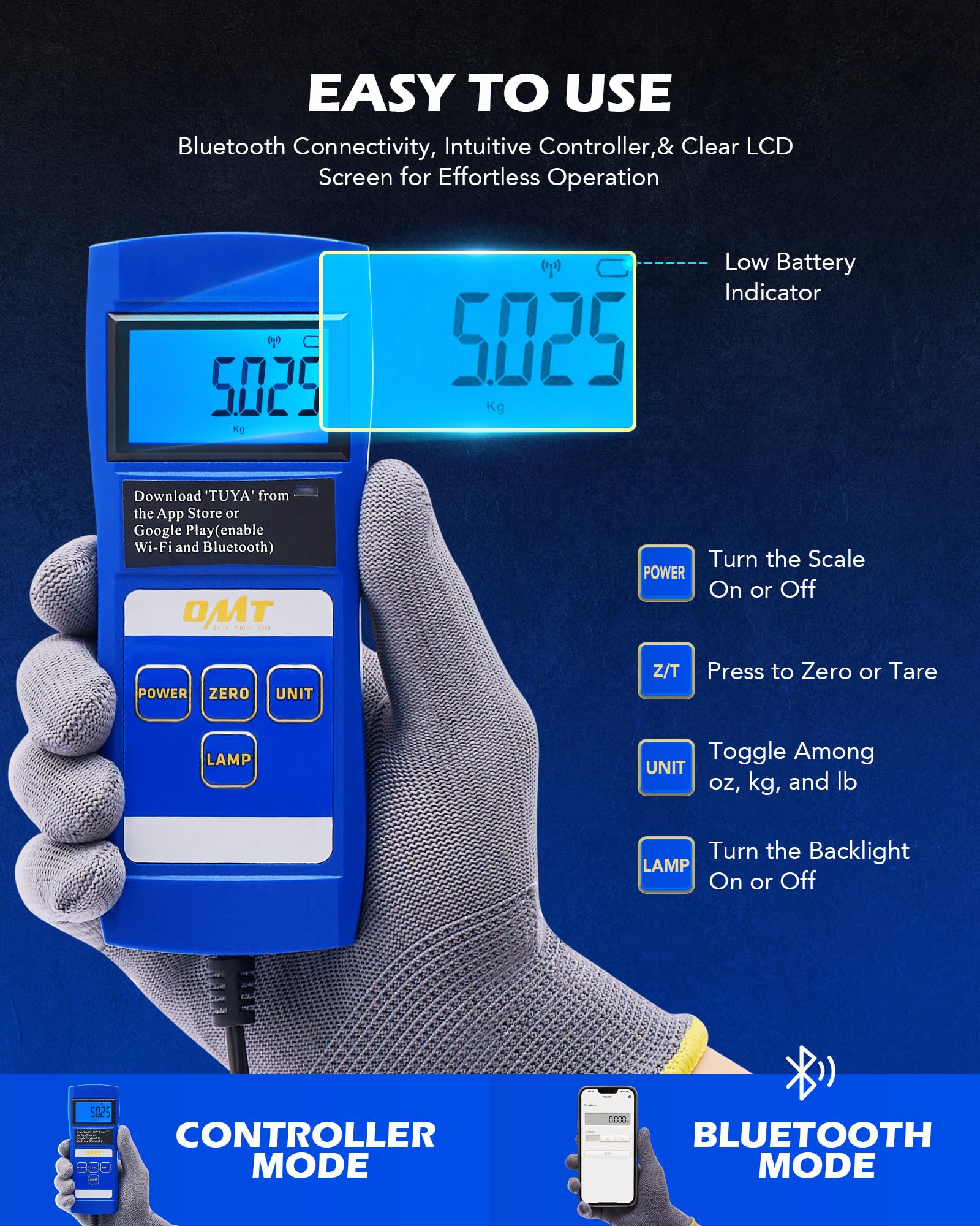 Pèse Personne Orion Motor Tech Refrigerant Scale, 220 Lb High Precision ...