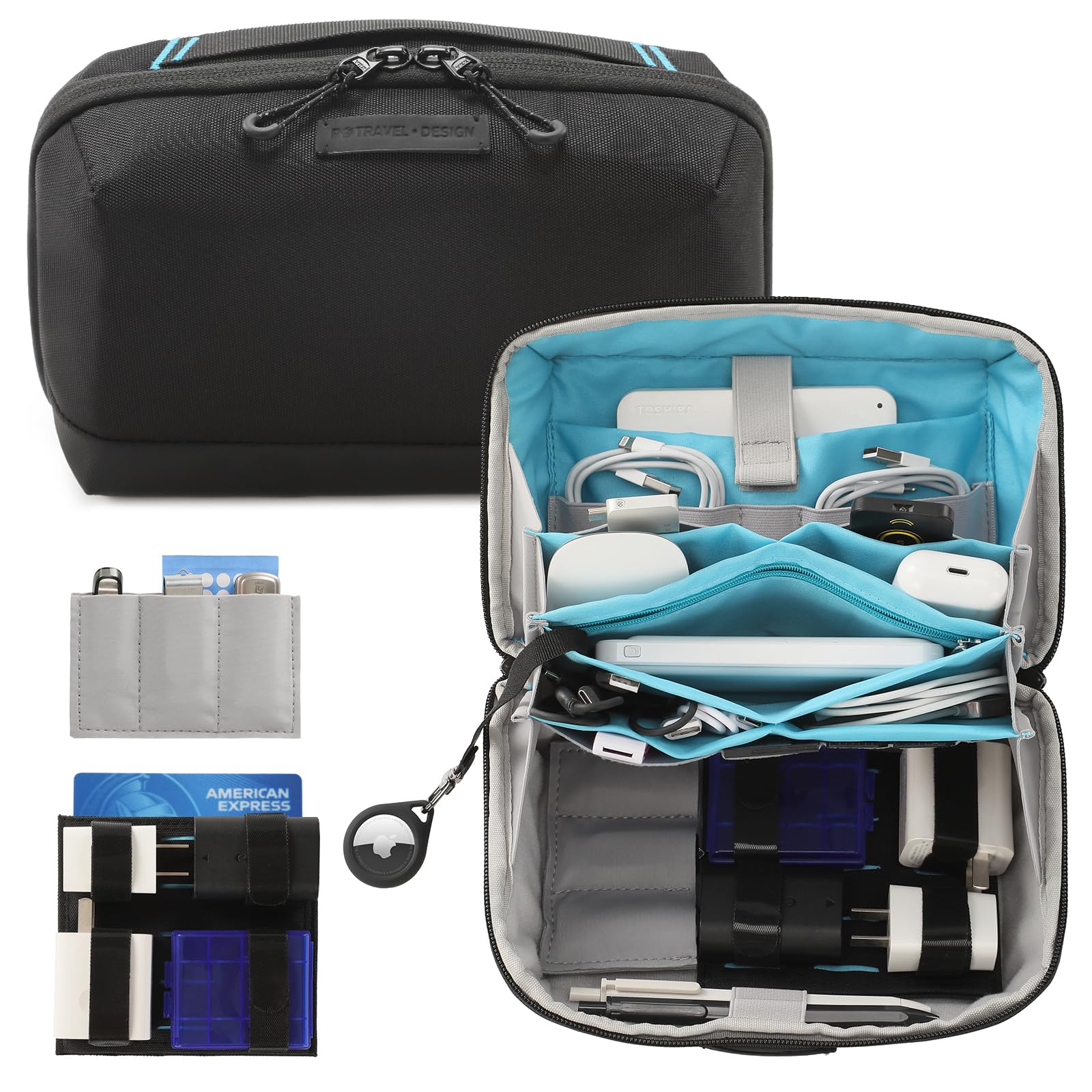 Amazon.com: Lychii Electronics Organizer Bag, Tech Organizer Pouch ...