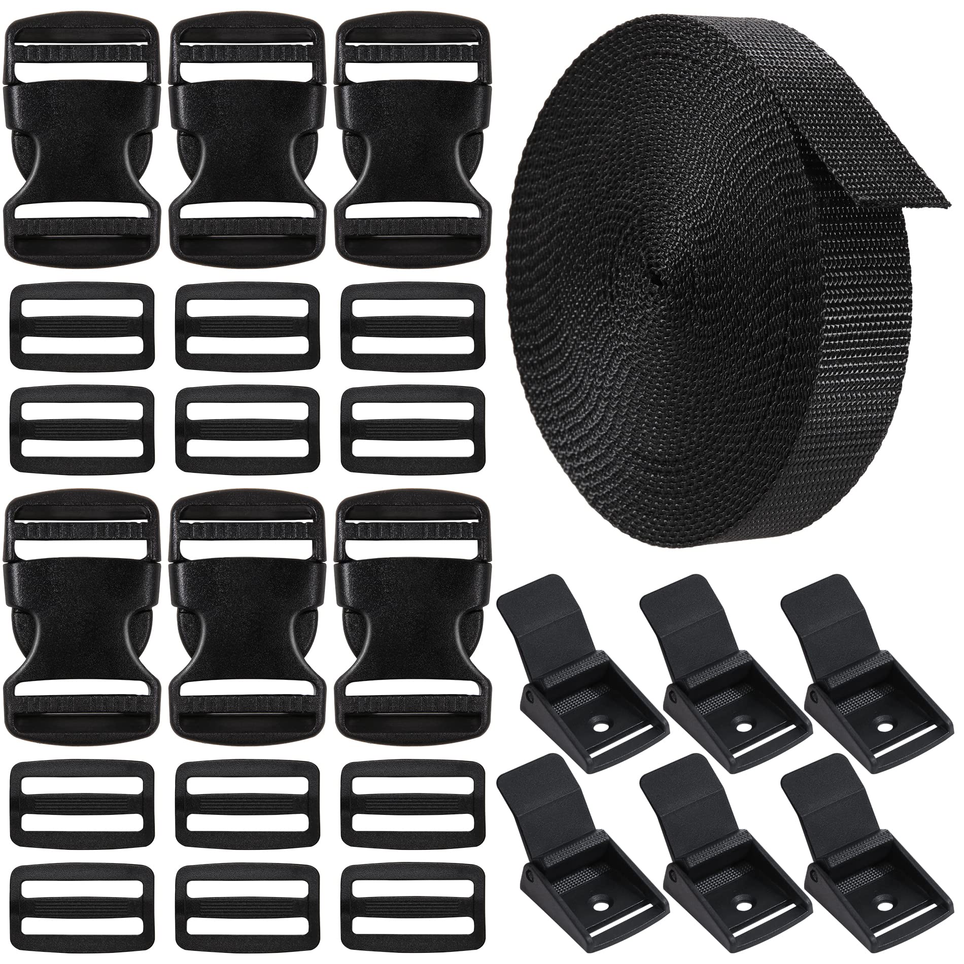 Snapklik.com : Buckle Straps 1.5 Inch Nylon Webbing Straps 9.8 Yards