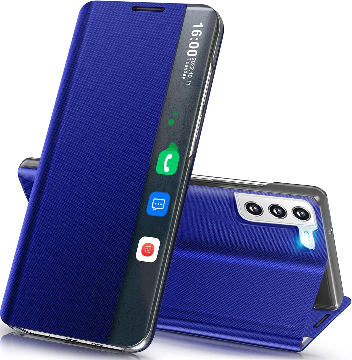 Amazon.com: Qissy Phone Case for Samsung Galaxy S22 5G Case, Smart ...