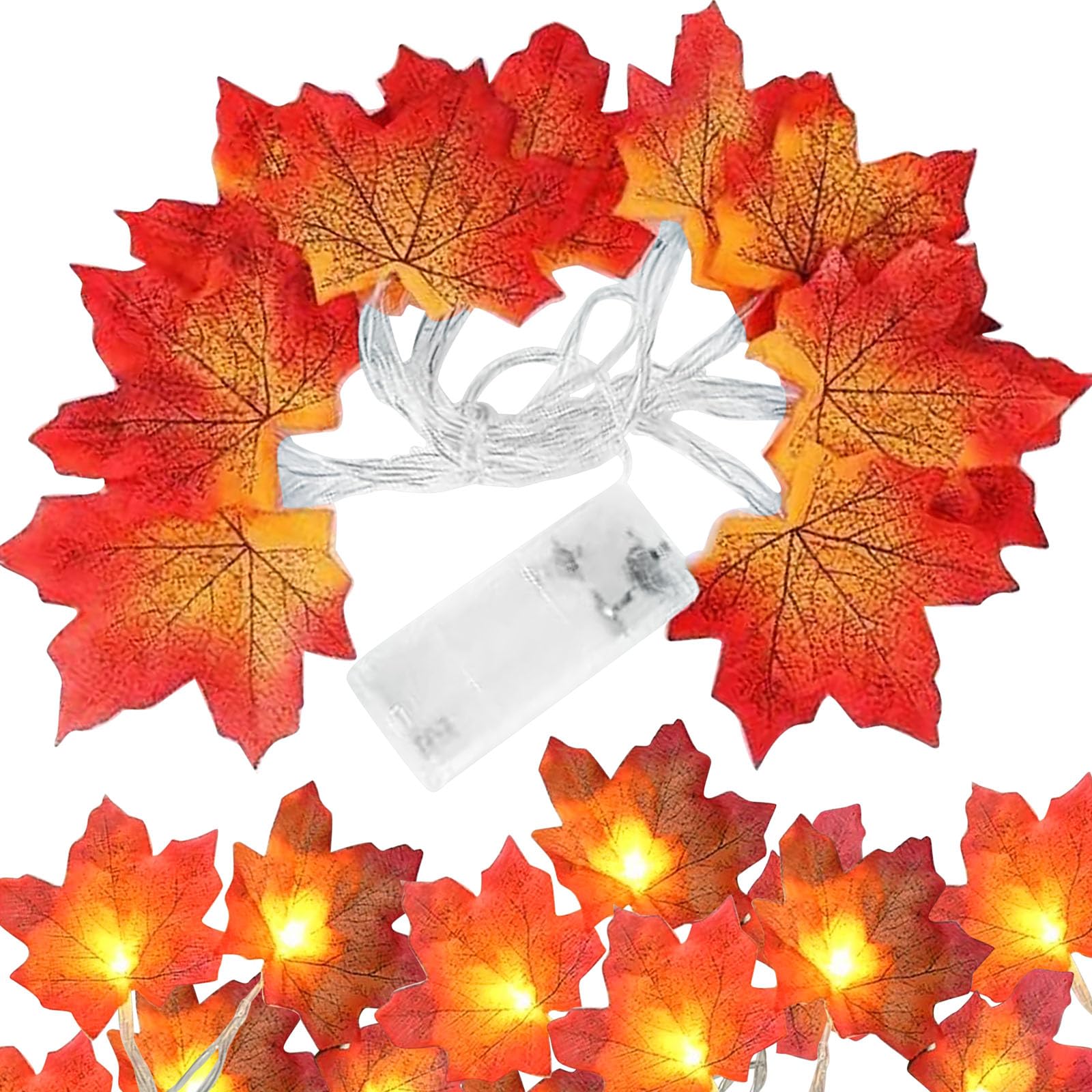 Maple Leaves Fairy Lights,3M 20LED Autumn Fall String Lights Battery ...