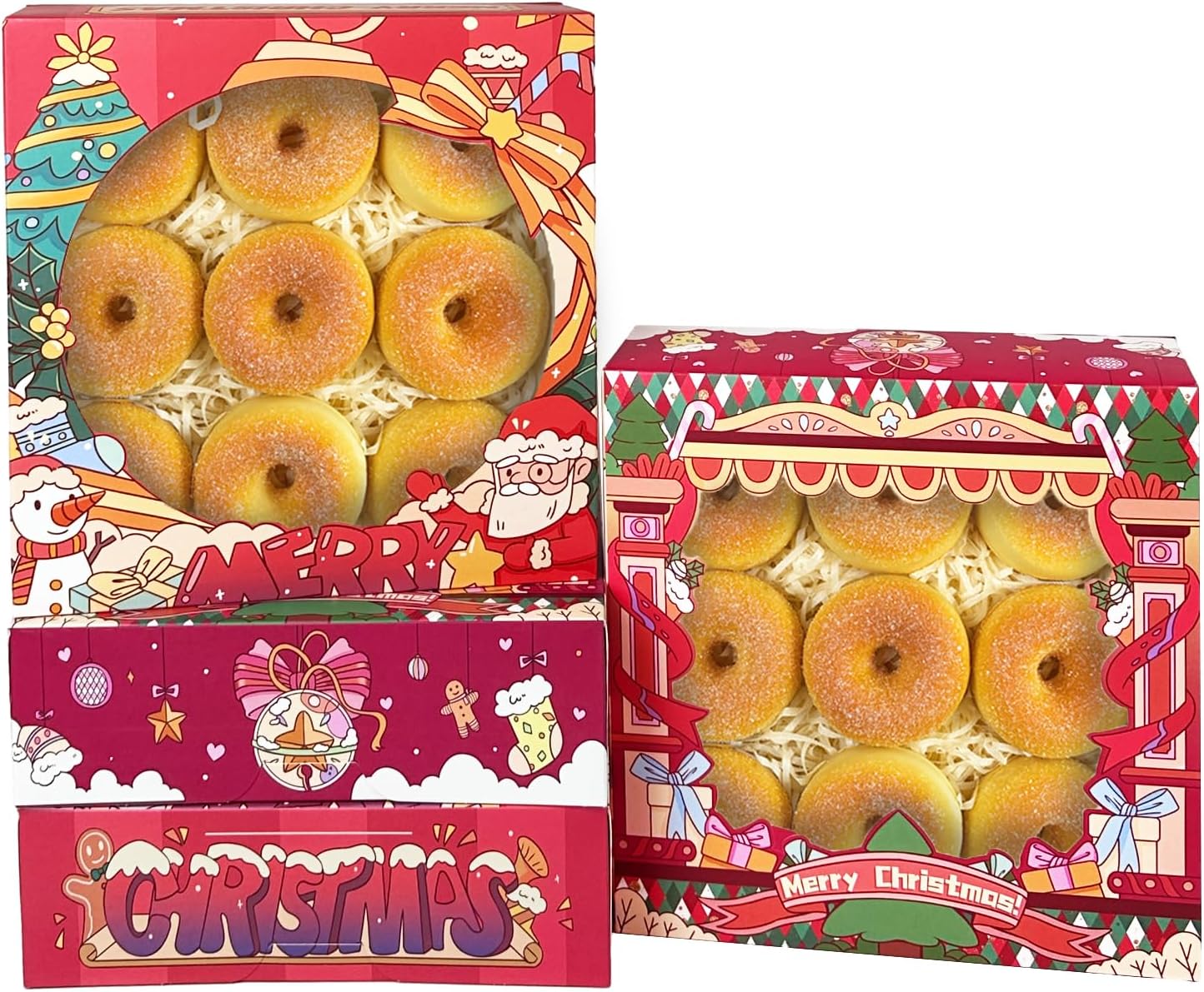 Amazon.com: Maitys 120 Pcs Christmas Cookie Boxes 8 x 6 x 2.5'' Holiday ...