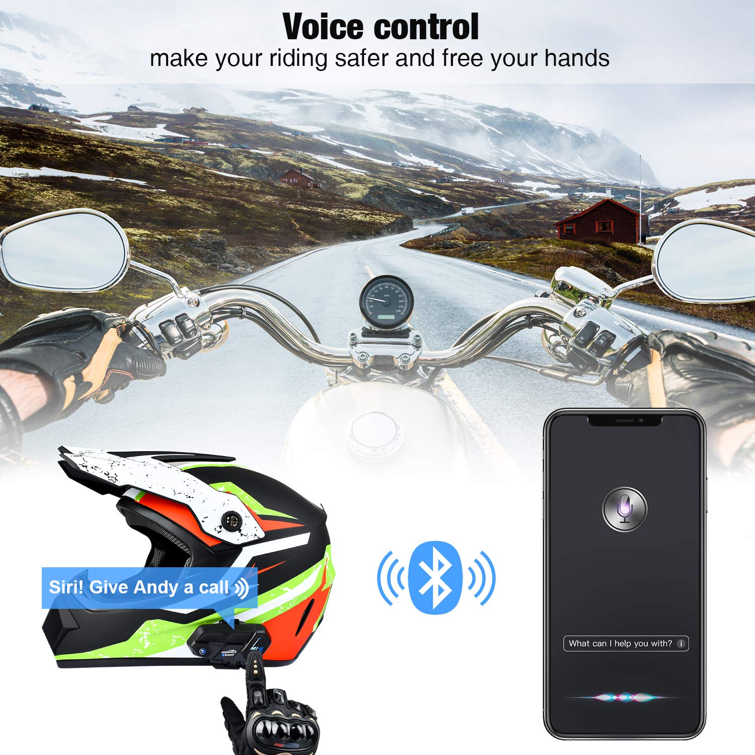 Motorcycle Bluetooth Intercom...B07J5Y49NV | Encarguelo.com