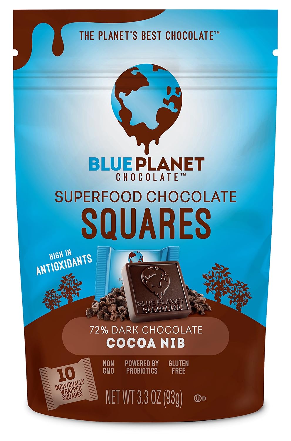 Amazon.com : Blue Planet Chocolate Cocoa Nib Superfood Chocolate ...