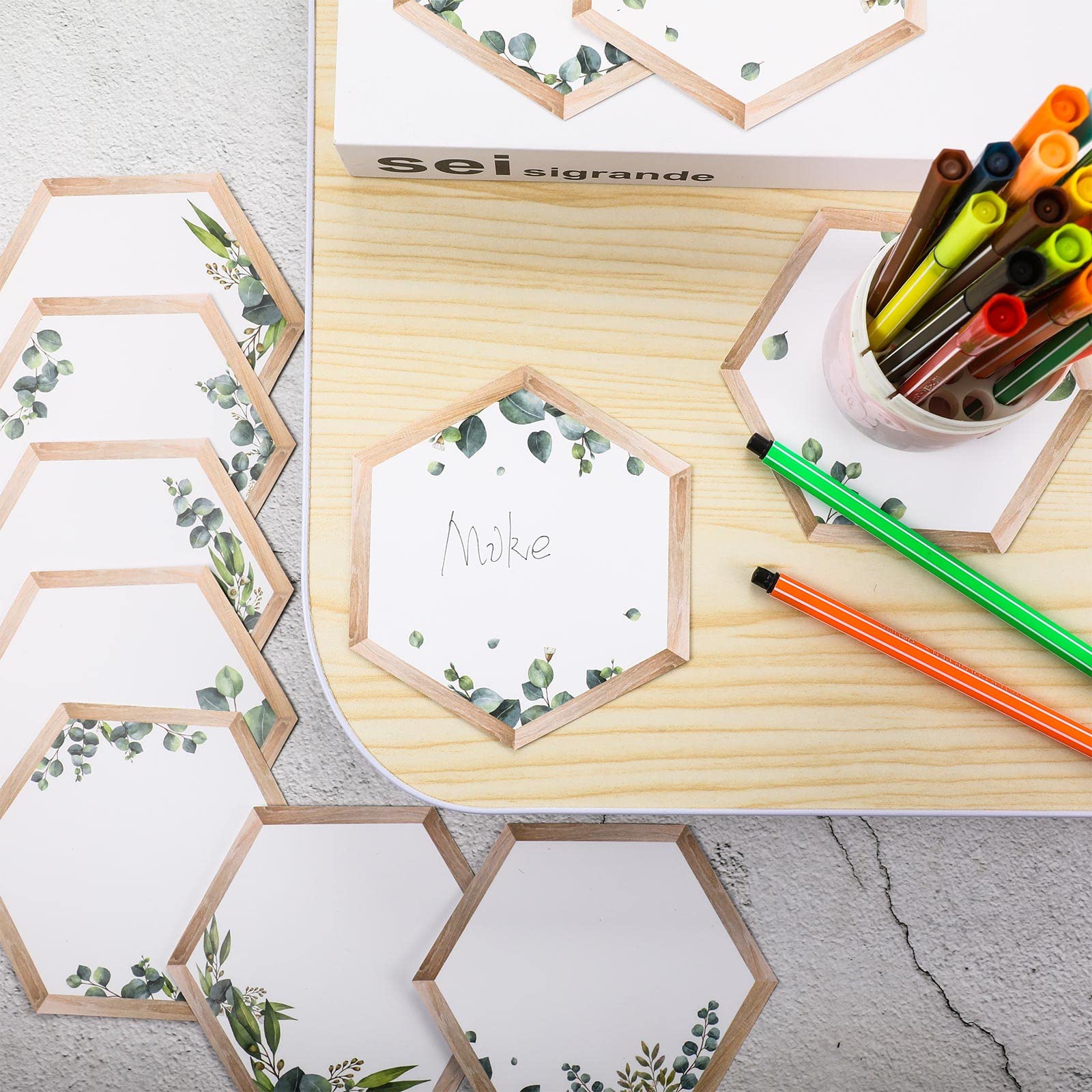 Snapklik.com : 60 Pcs Simply Boho Hexagons Cutouts Hexagon Cutout ...