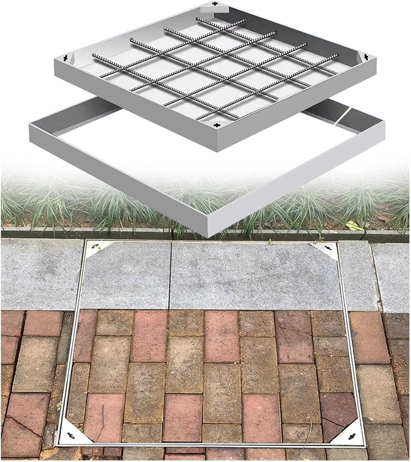 Recessed Inspection Chamber Cover, Galvanized Manhole Cover with ...