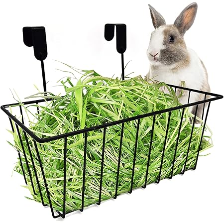 Amazon.com : 2PCS Rabbit Hay Feeder,Bunny Hay Feeder Rack with Metal ...