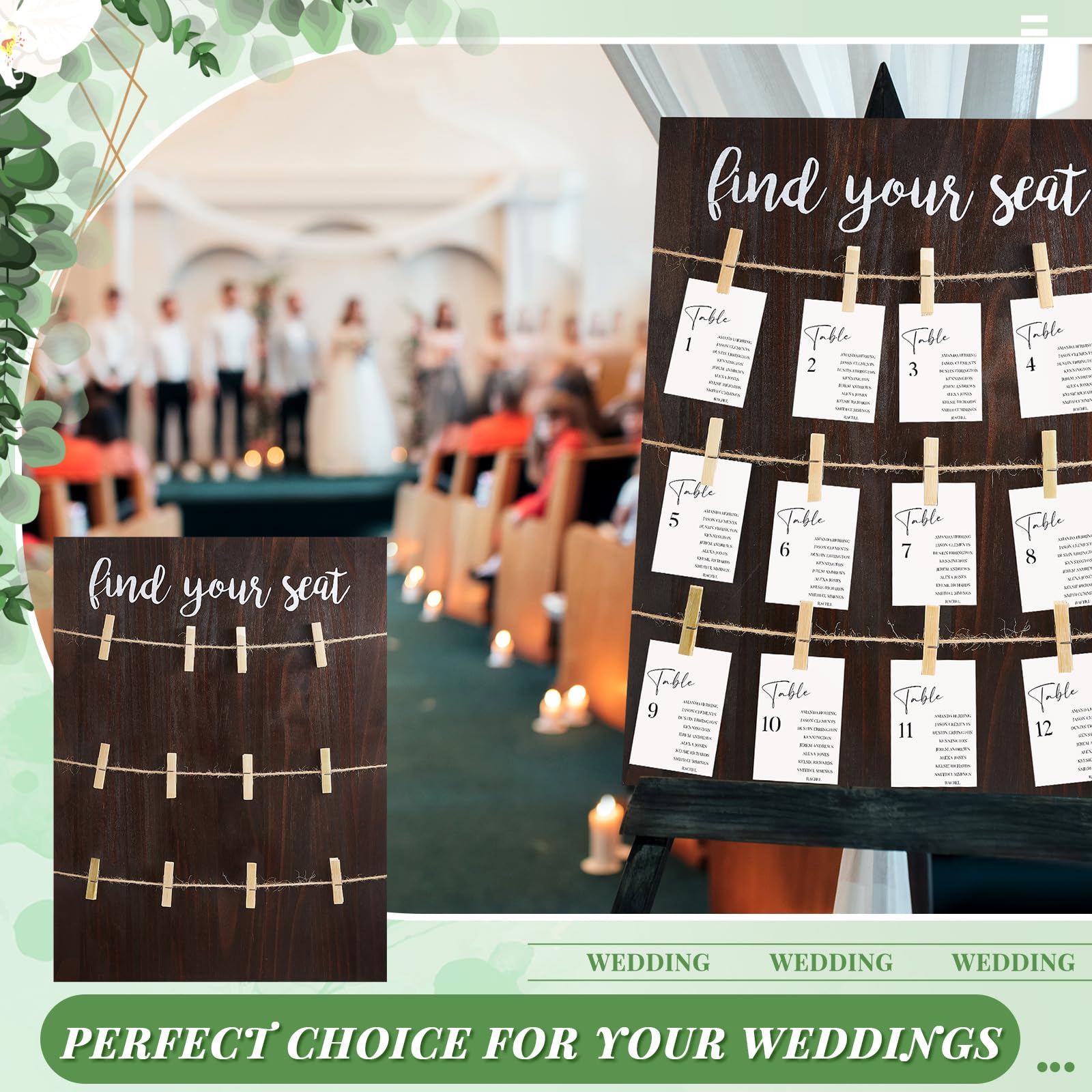 Wedding Reception Seating Chart Displays