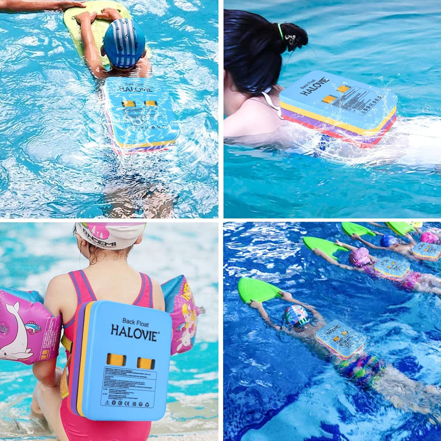 HALOVIE Kids Back Float Swimming Floats for Children Swim Belt Training ...