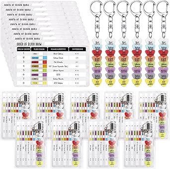 Amazon.com: Cunno 20 Sets Nurse Week Gifts Order of Blood Draw Beads ...