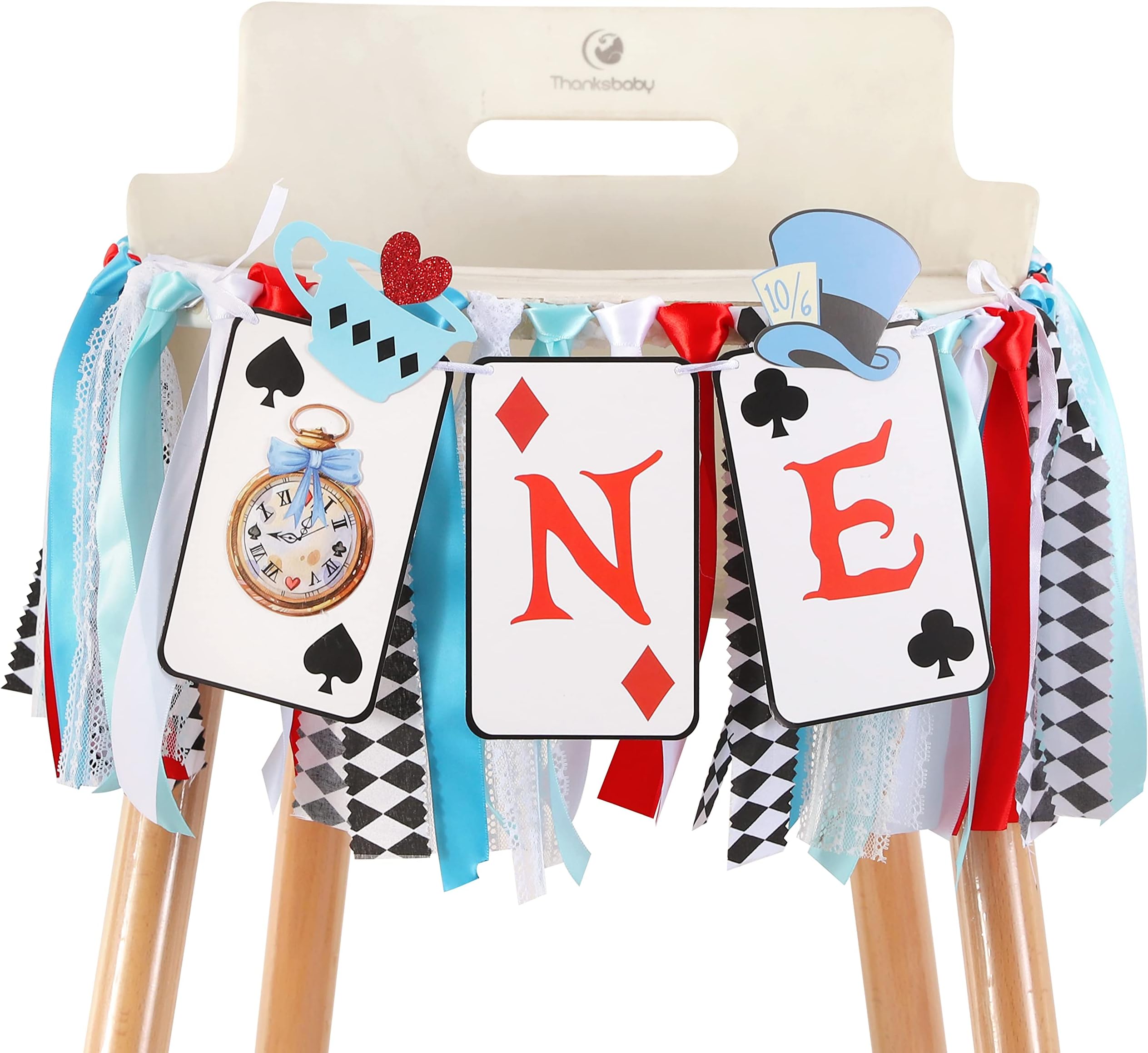Amazon.com: Alice in Wonderland One High Chair Banner Alice Wonderland ...