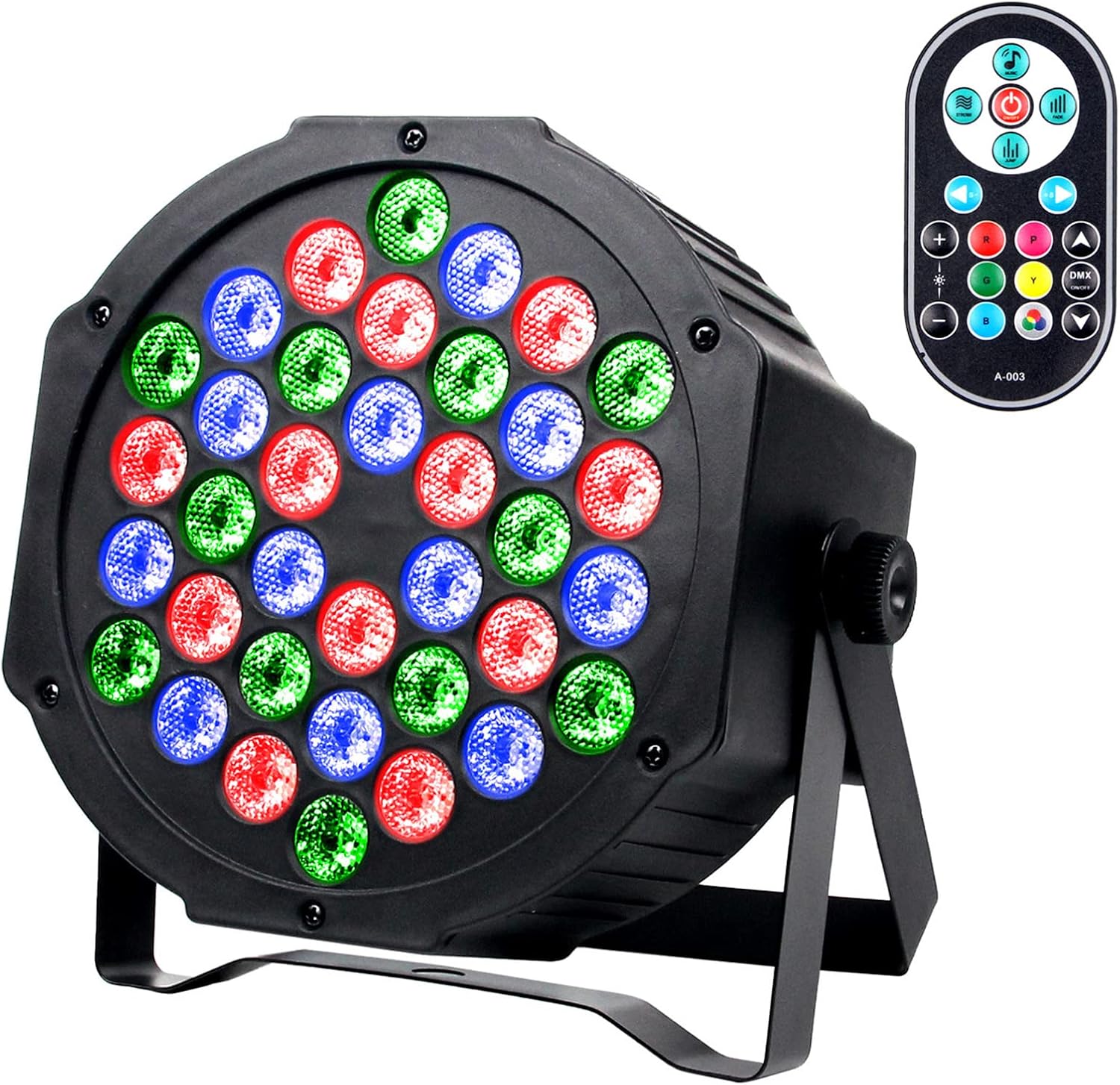 Par Light RGB 36 LED Stage Lights, 7 Lighting Modes Strobe Lights with ...