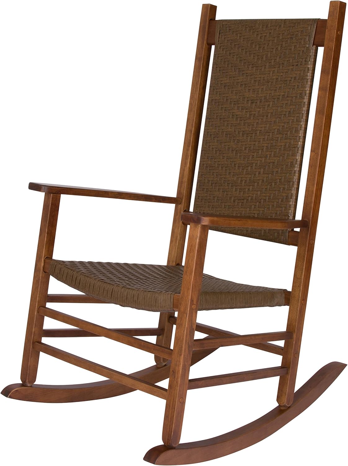 Amazon.com : Shine Company Hampton Porch Rocker, High Back Wood Rocking ...