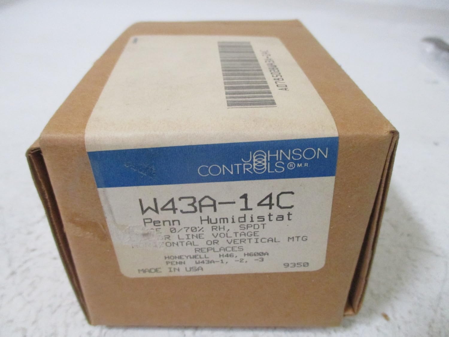Johnson Controls W43A-14C Humidistat, Intermediate, Rm H-Stat : Amazon ...