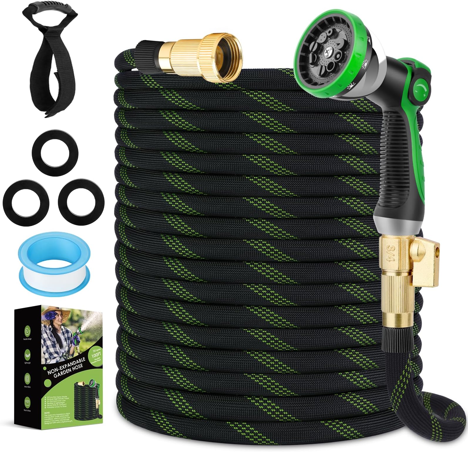 Amazon.com: Airthereal Expandable Garden Hose 100 Ft., Flexible Water ...