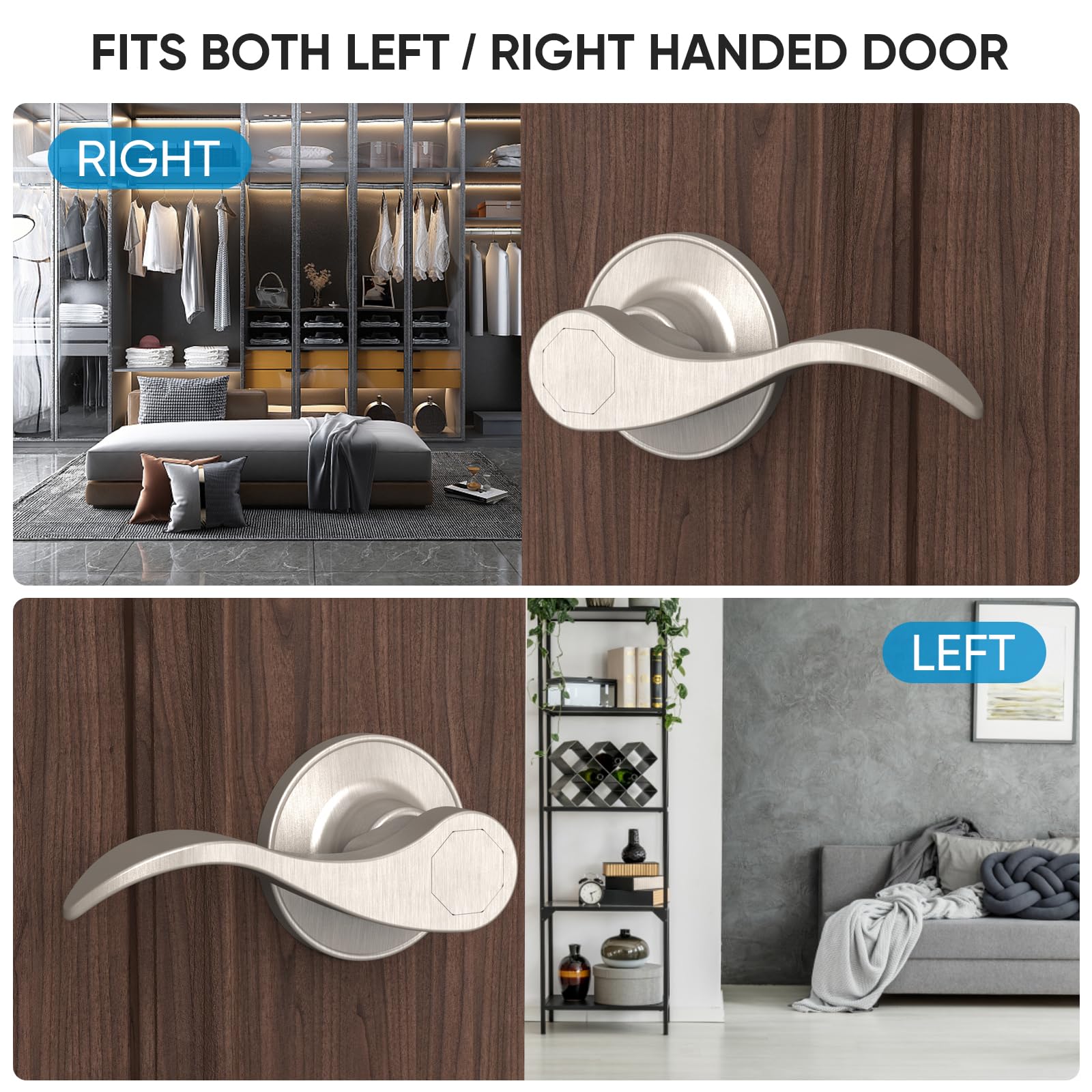 Snapklik.com : TICONN Dummy Door Handle, Traditional Wave Style ...