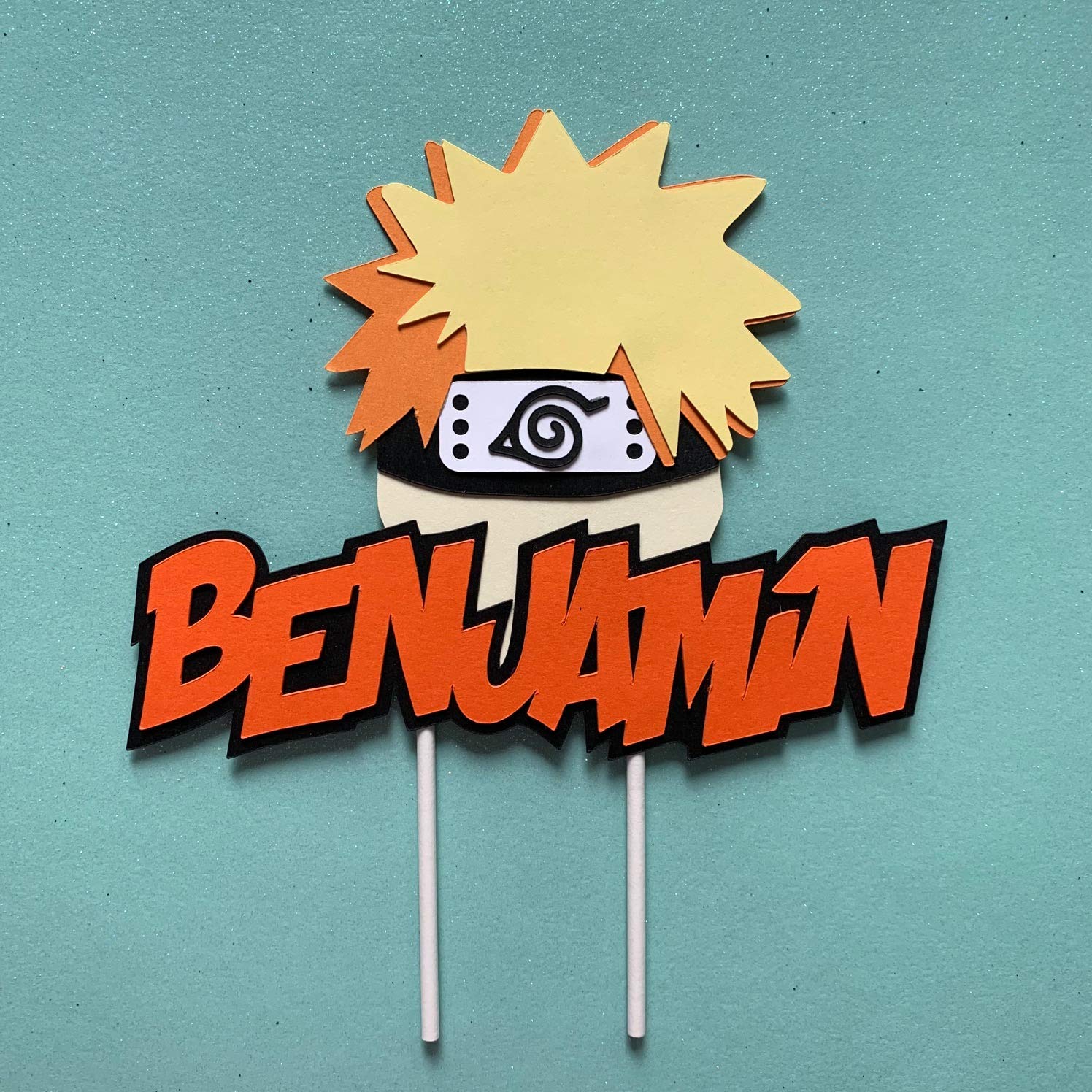 Buy Anime Inspired Custom Name Cake Topper, Anime Birthday, Manga Party ...