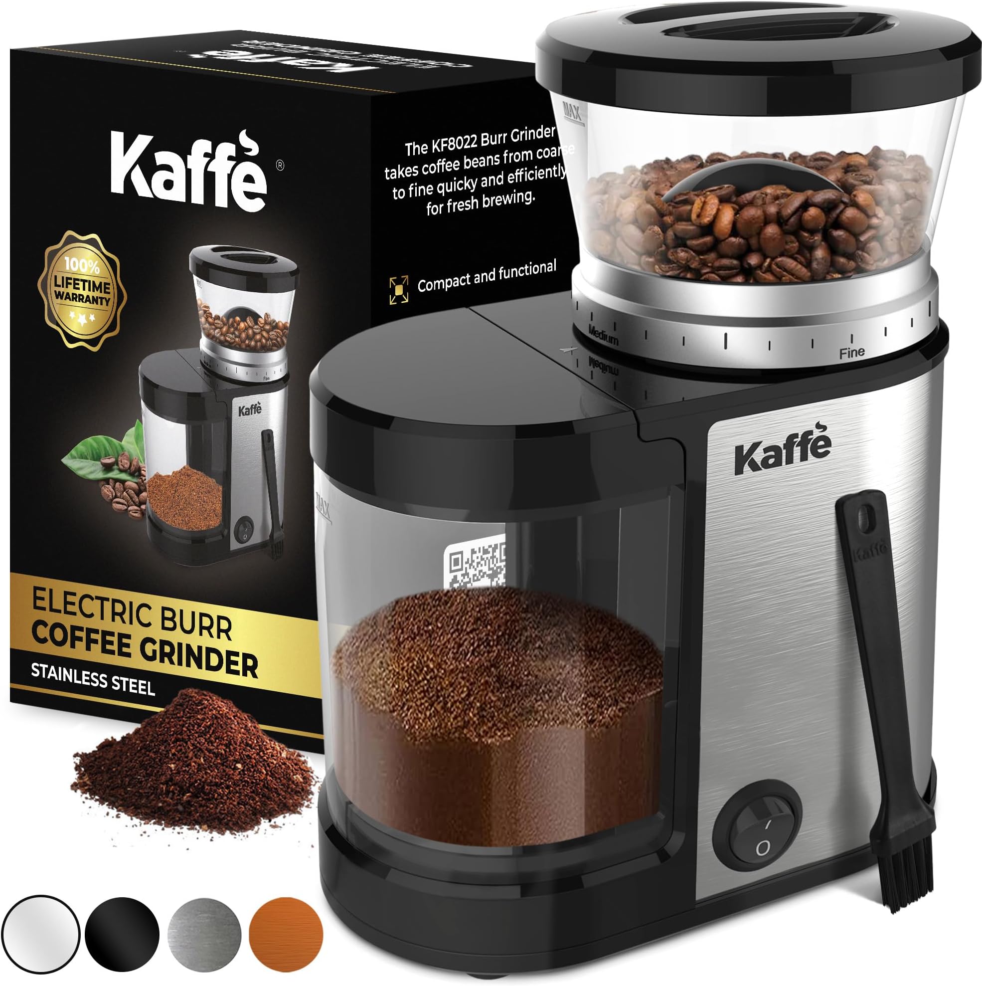 Amazon.com: Secura Stainless Steel Conical Burr Coffee Grinder – 35 ...