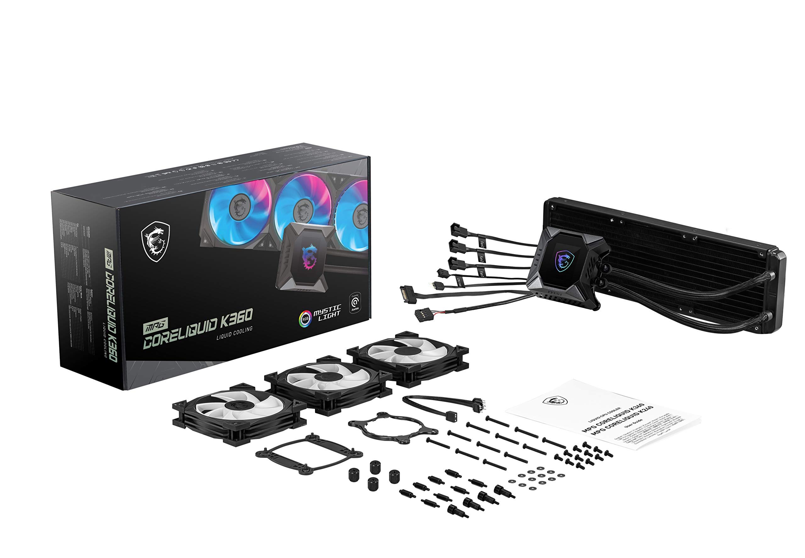 MSI MPG Series CORELIQUID K360, aRGB CPU Liquid Cooler (AIO ...