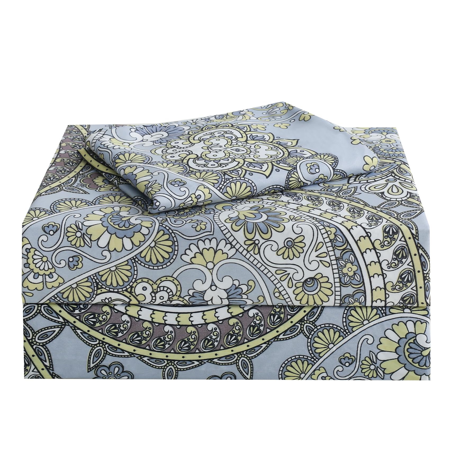 Amazon.com: JSD Twin Paisley Floral Print Sheet Set 3 Piece Soft ...