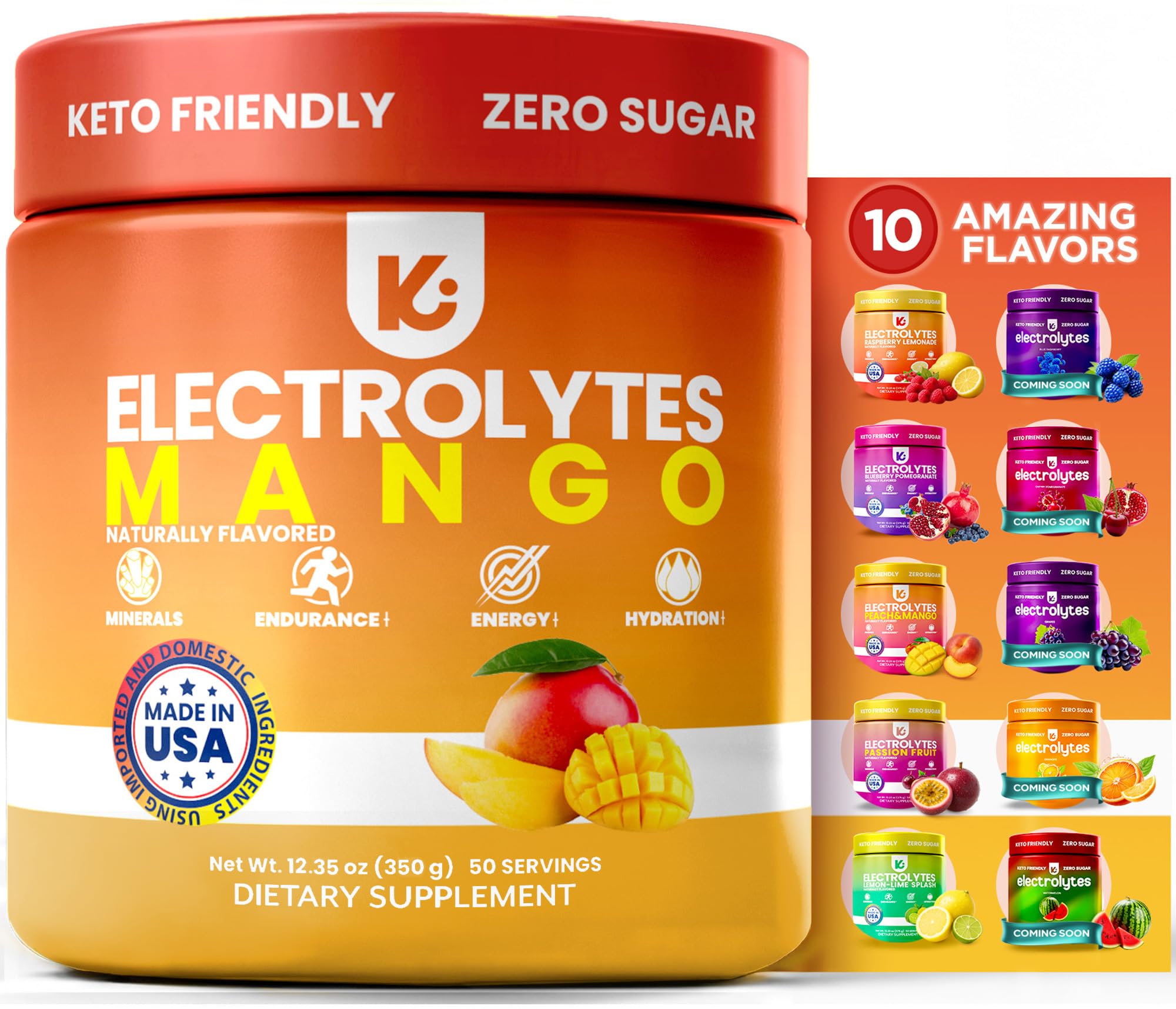 Snapklik.com : Keto Hydration Electrolytes - Mango - Electrolyte Powder ...
