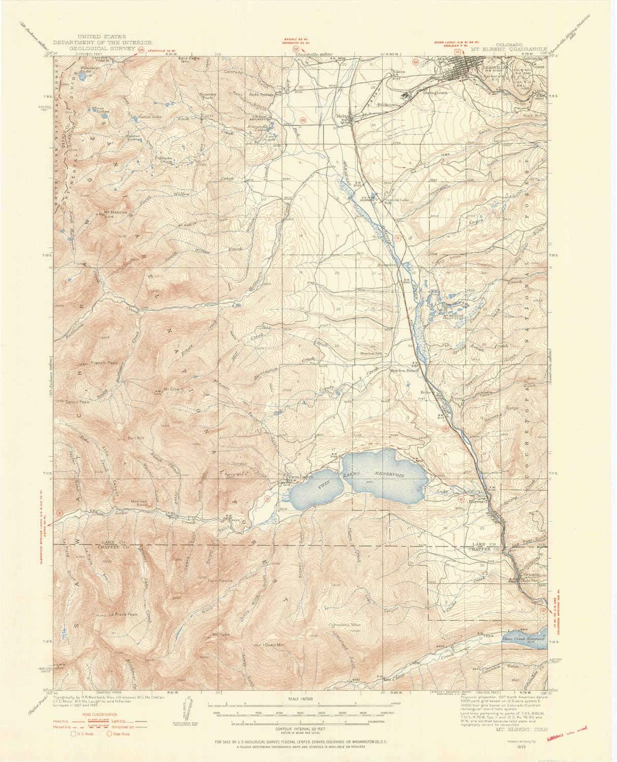 Amazon.com : YellowMaps Mount Elbert CO topo map, 1:62500 Scale, 15 X ...
