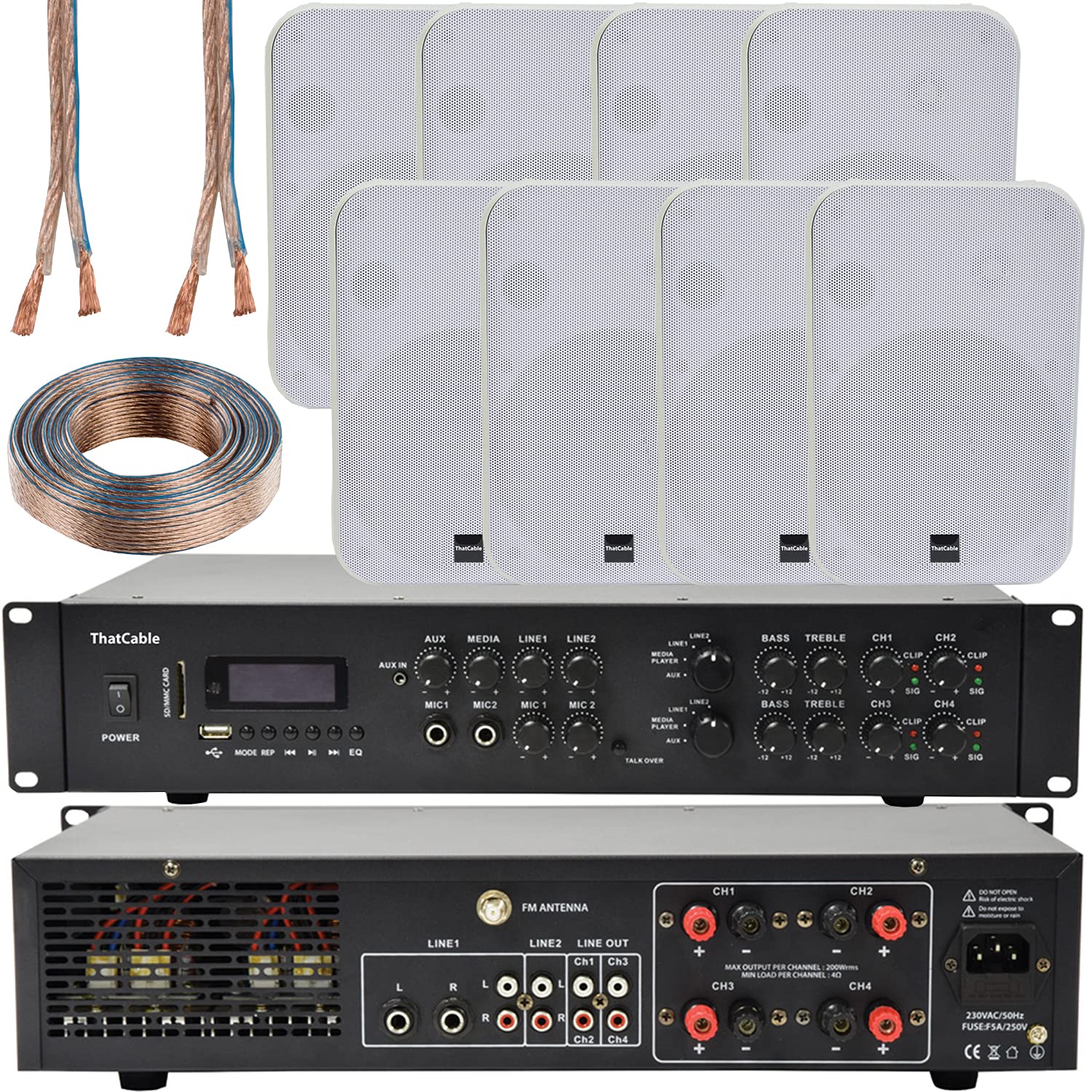 Loops 800W Multi Zone Bluetooth Sound System | 4 Channel HiFi Matrix ...