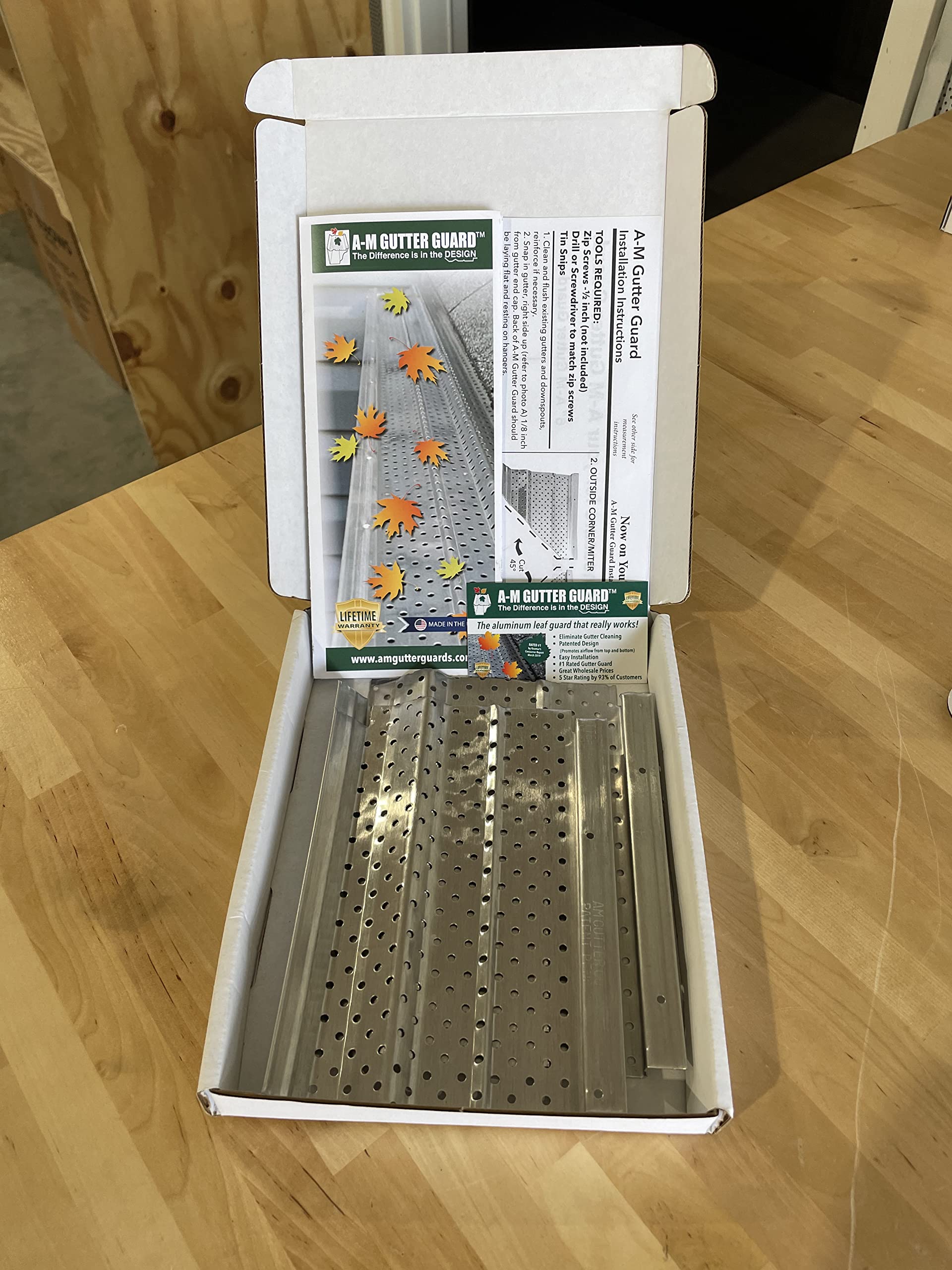 A-M Aluminum Gutter Guard Sample Pack - Includes Both 5 inch and 6 inch ...
