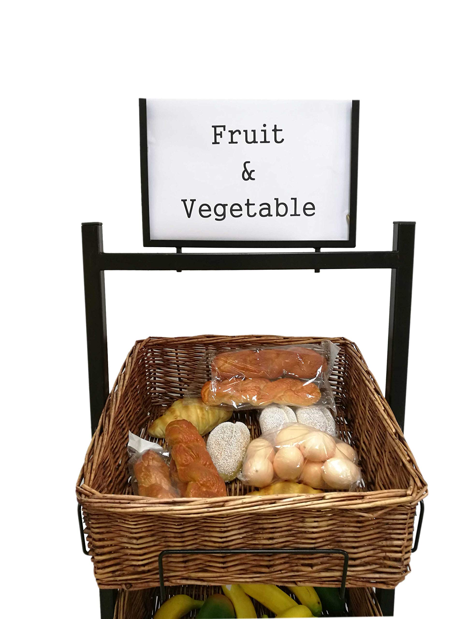 Snapklik.com : FixtureDisplays 4 Tier Basket Stand Wicker Basket Bakery ...