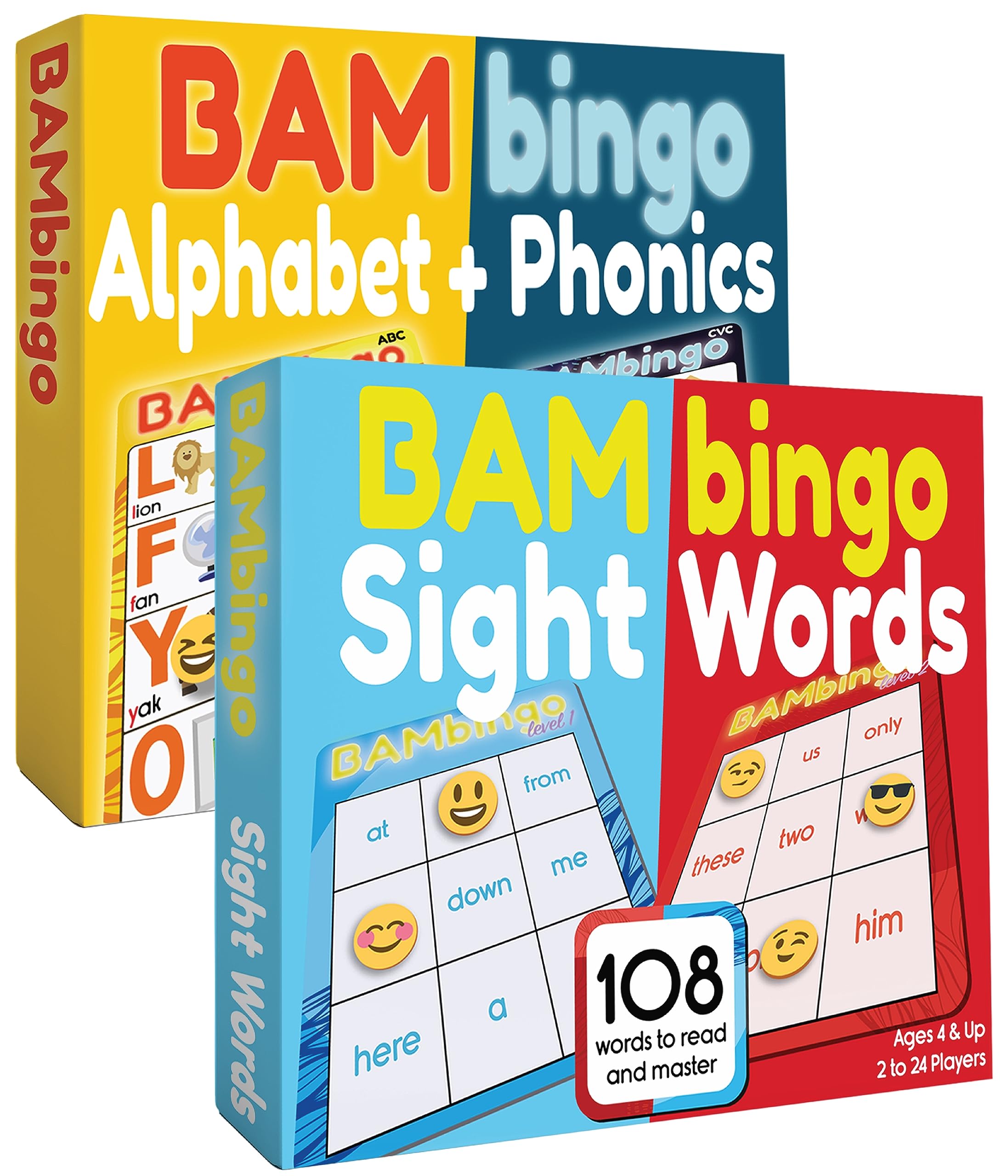 Party Hearty Alphabet and Number, ABC and 123 Bingo Board Game for ...