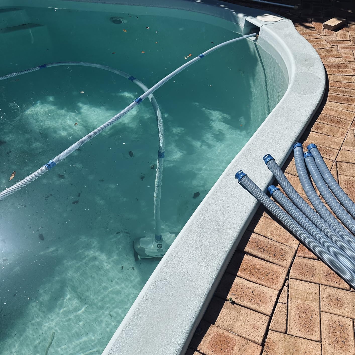 Pool Set Swimming Pool Vacuum Vac Hose 9m Spiral Wound Swivel Cuff ...